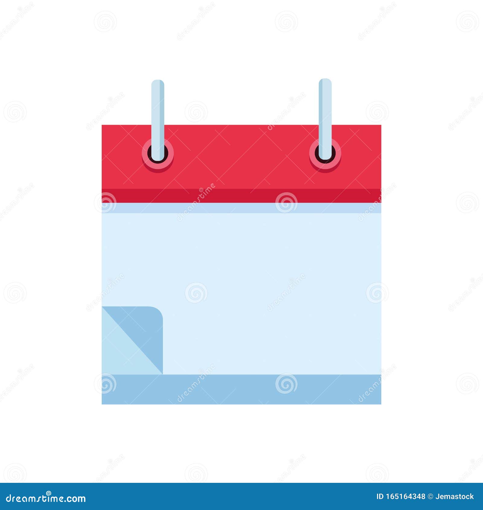 Blank Calendar Icon, Flat Design Stock Vector - Illustration of plan ...