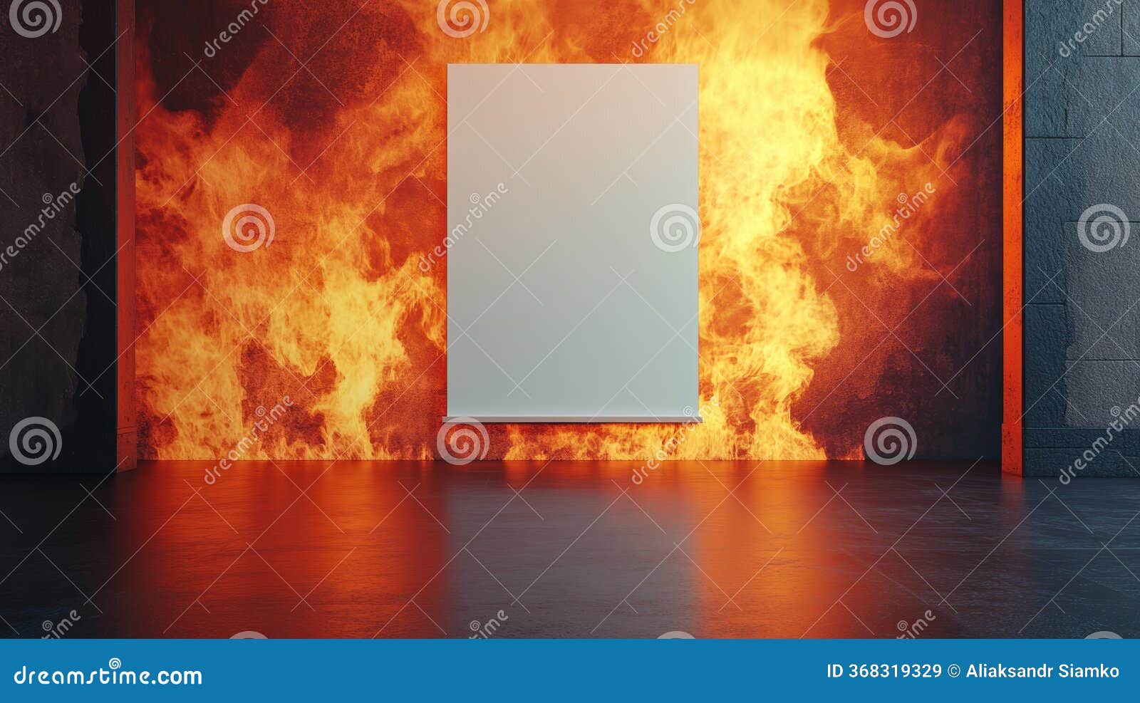 Dramatic Fiery Explosion On Black Background Stock Image ...