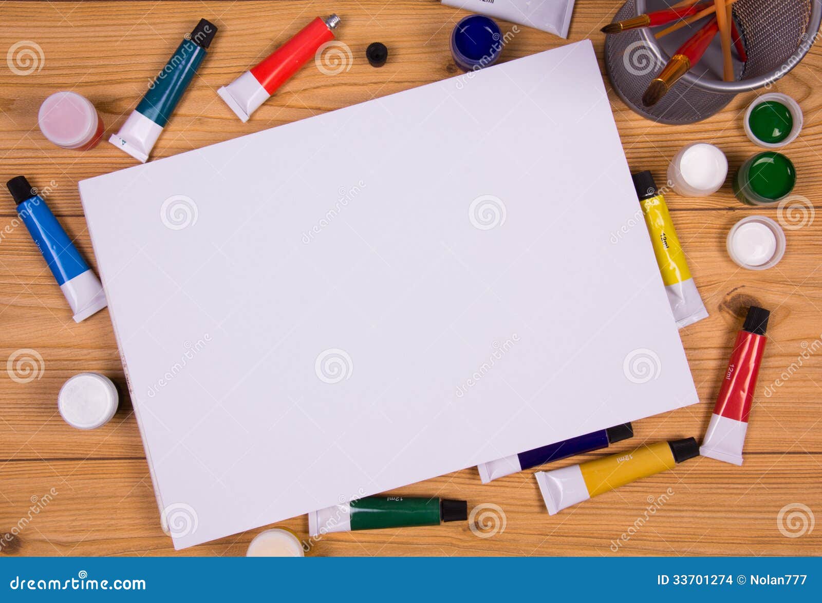 Blank Canvas stock photo. Image of closeup, canvas, palette - 33701274