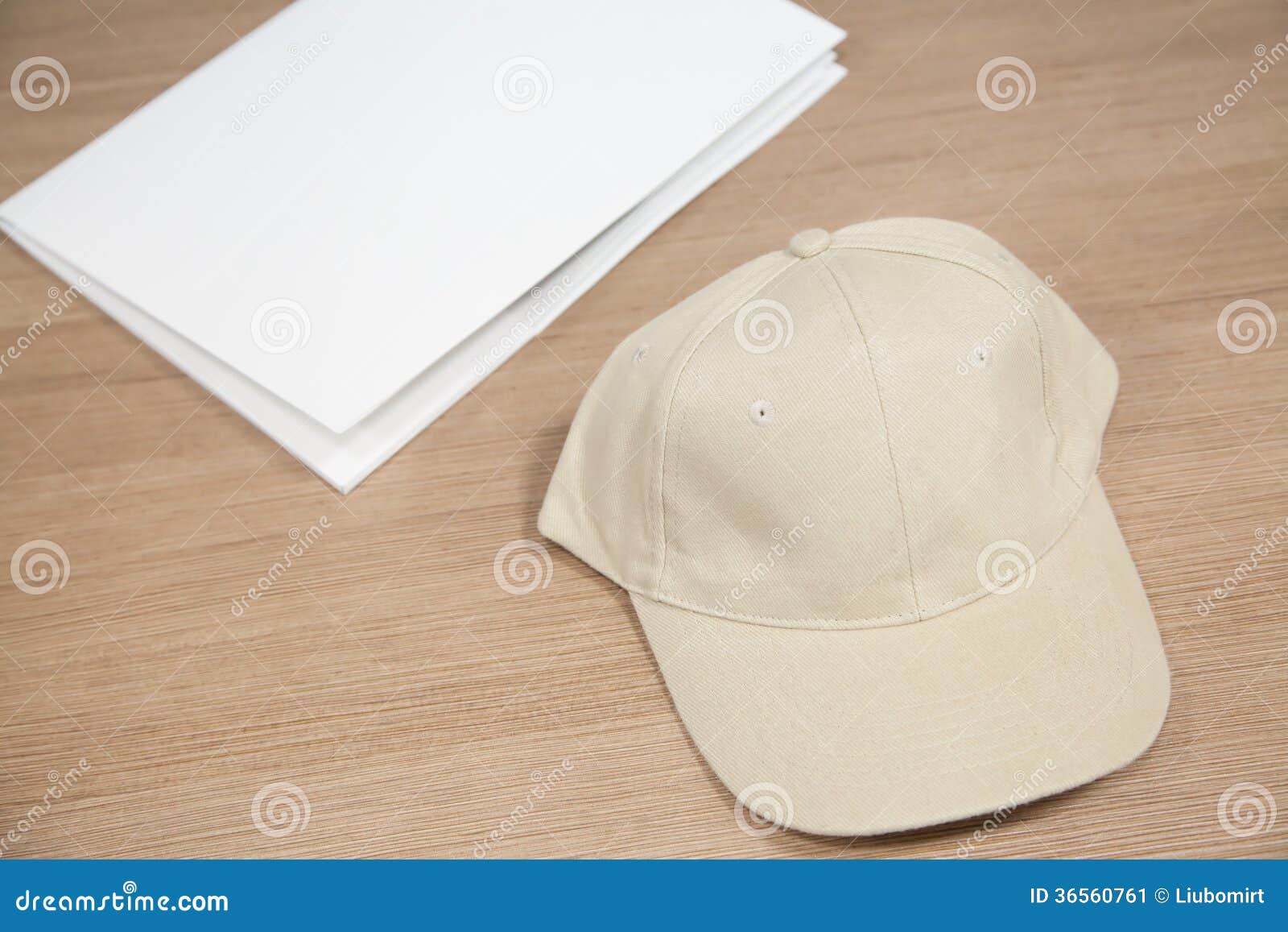 Blank cap on table stock image. Image of wear, cotton - 36560761