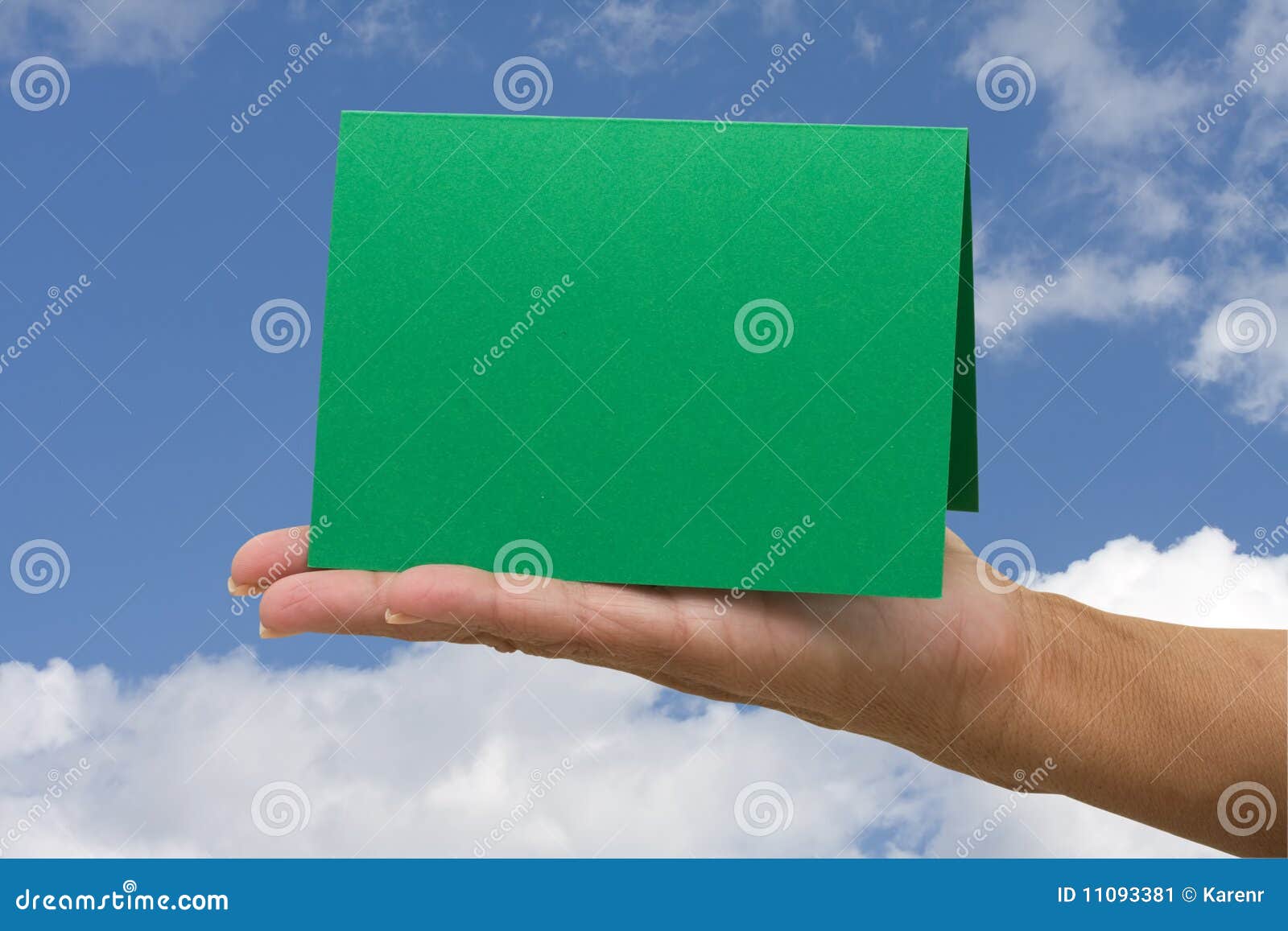 Blank Card stock image. Image of white, space, hands - 11093381