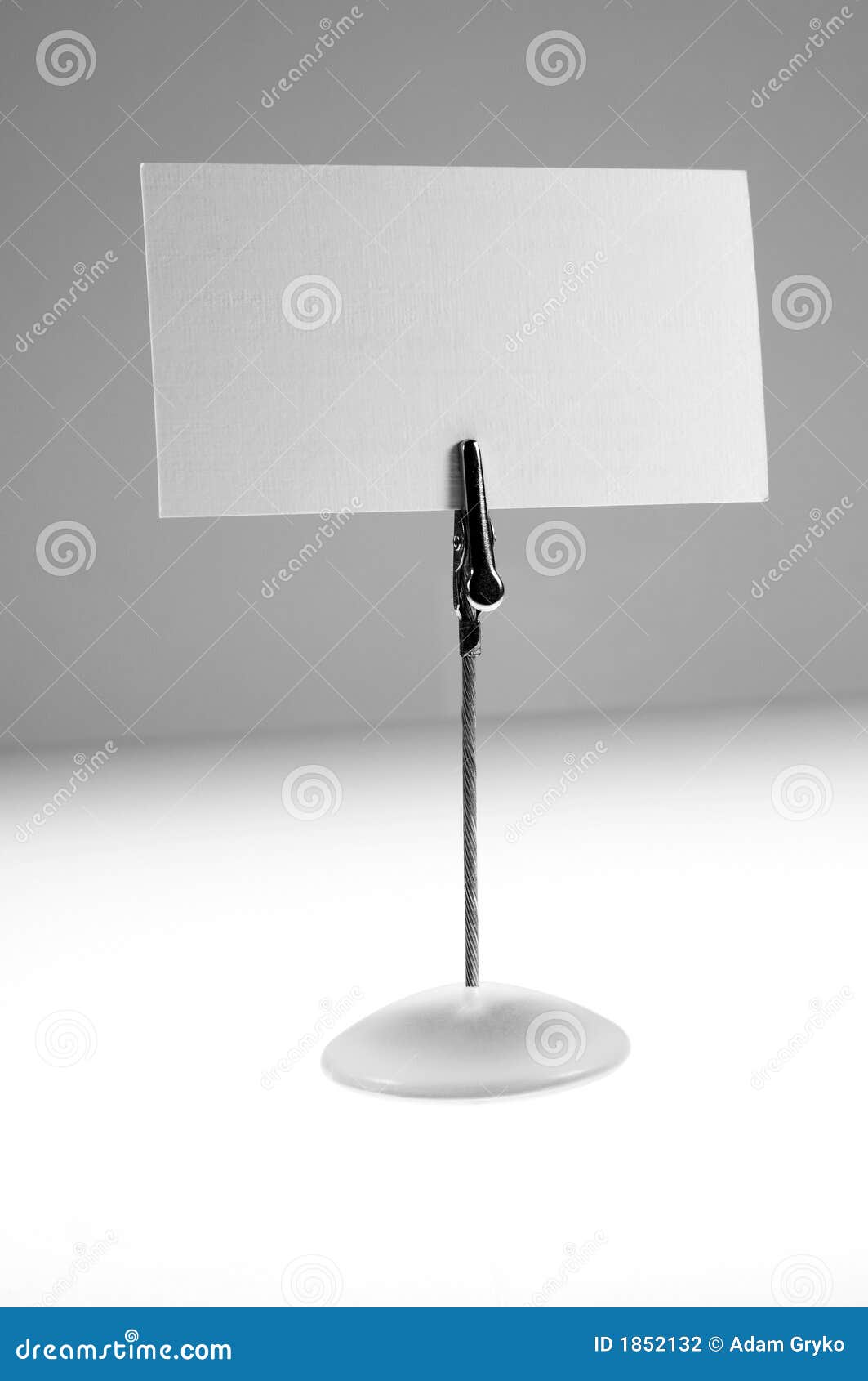 Blank card stock photo. Image of closeup, attachment, message - 1852132