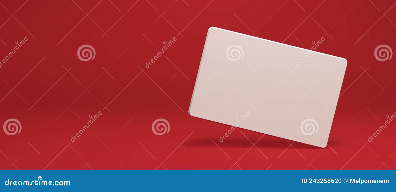 Blank Card Design with Shadow - 3D Render Stock Illustration ...