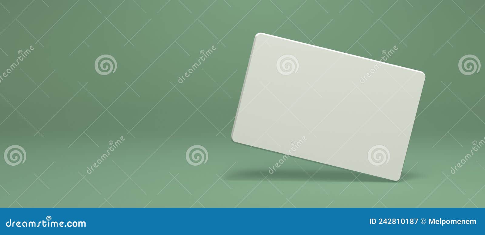 Blank Card Design with Shadow - 3D Render Stock Illustration ...