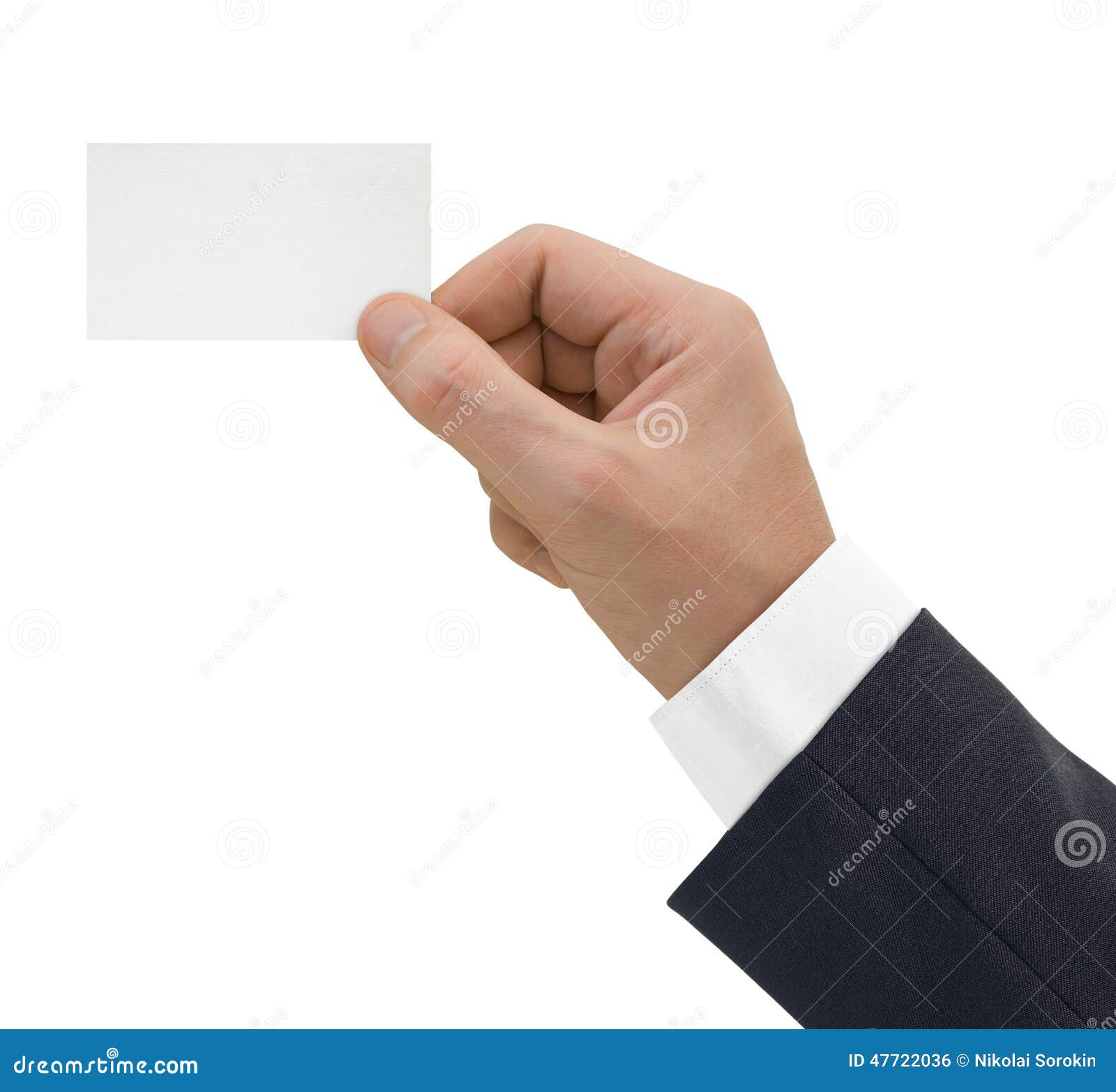 Blank card in hand stock photo. Image of human, exhibition - 47722036