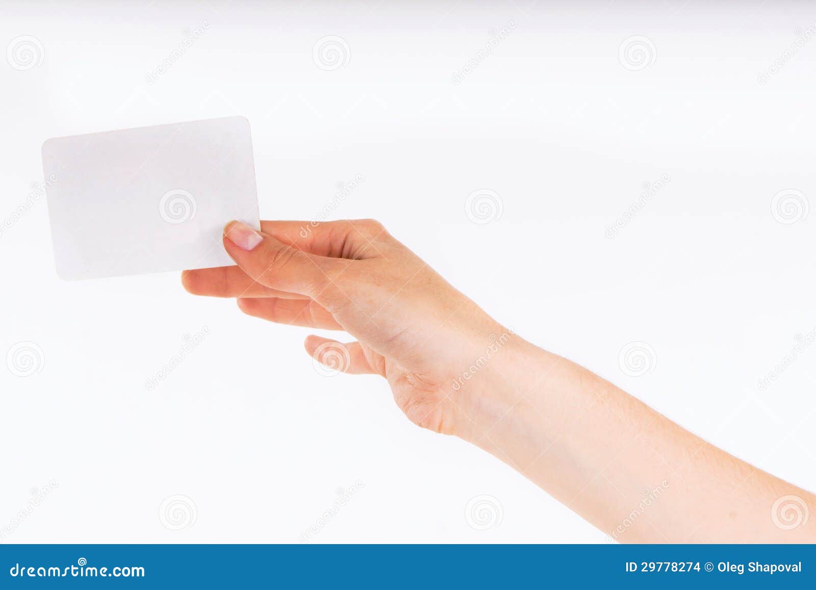 Blank card in a hand stock photo. Image of adult, empty - 29778274
