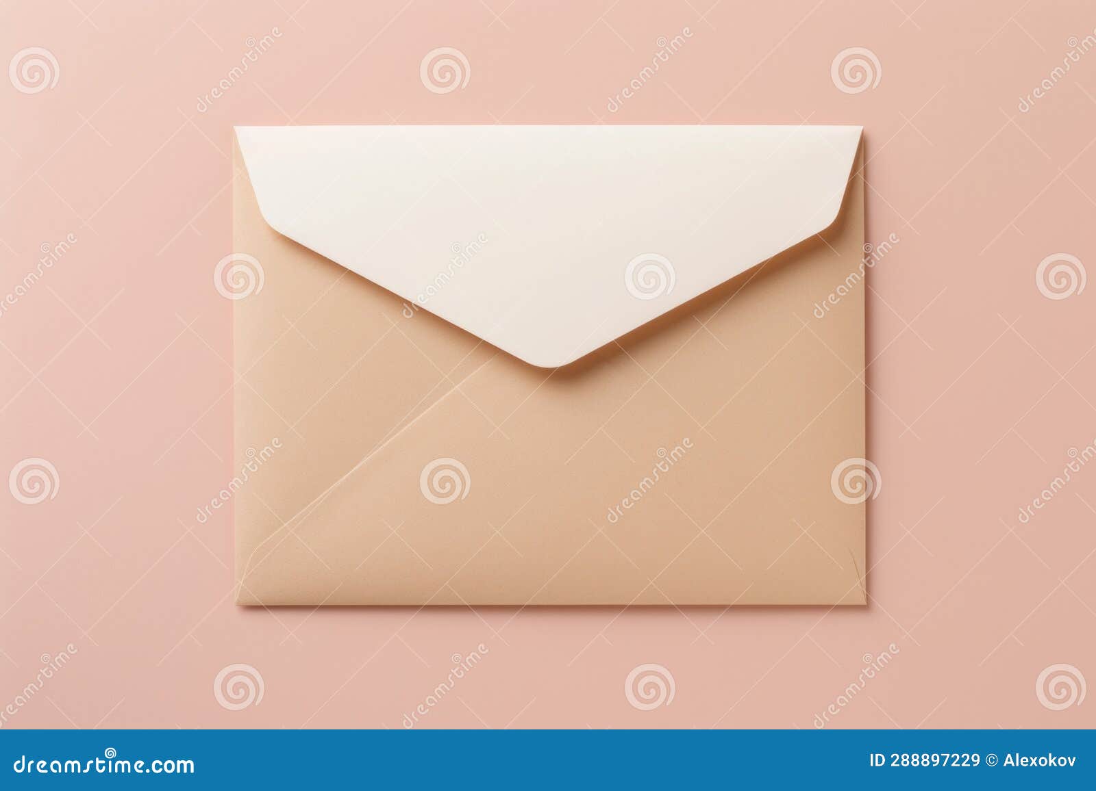 Blank Card Inside an Envelope AI Generated Stock Illustration ...