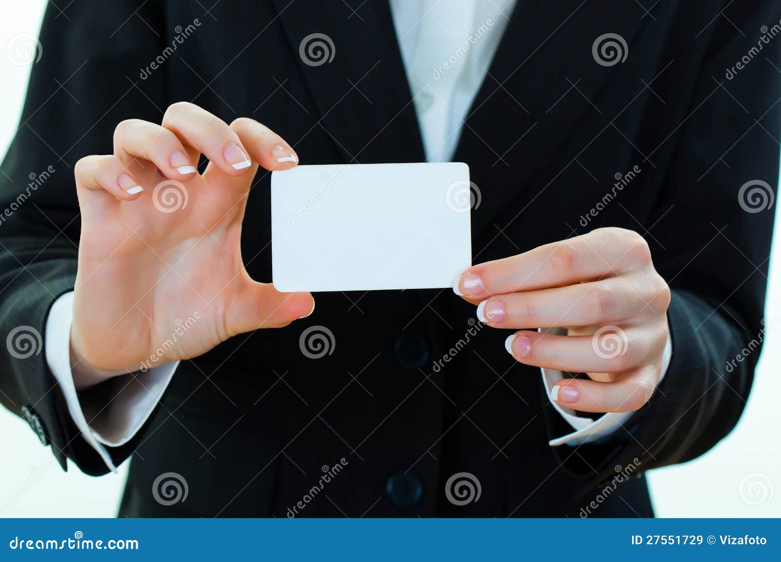 Blank Card Isolated on White Stock Image - Image of background, hold ...