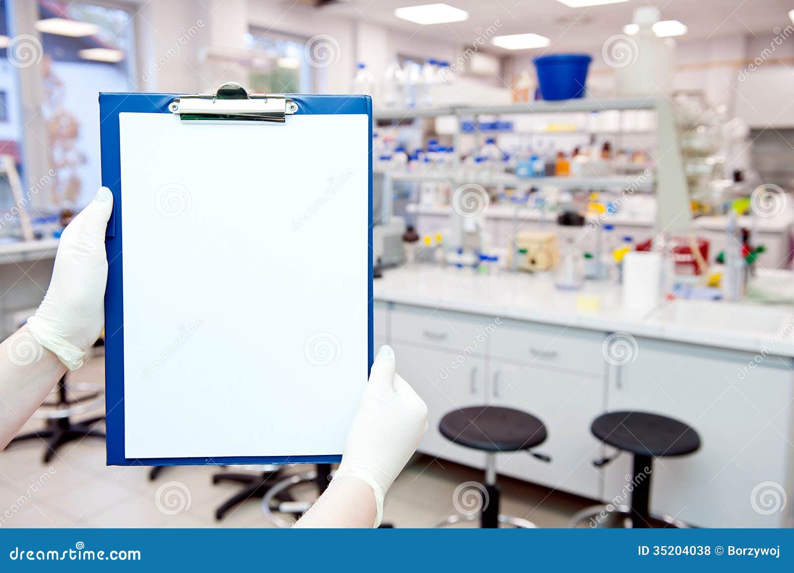 Blank Card with Laboratory Results Stock Photo - Image of ...
