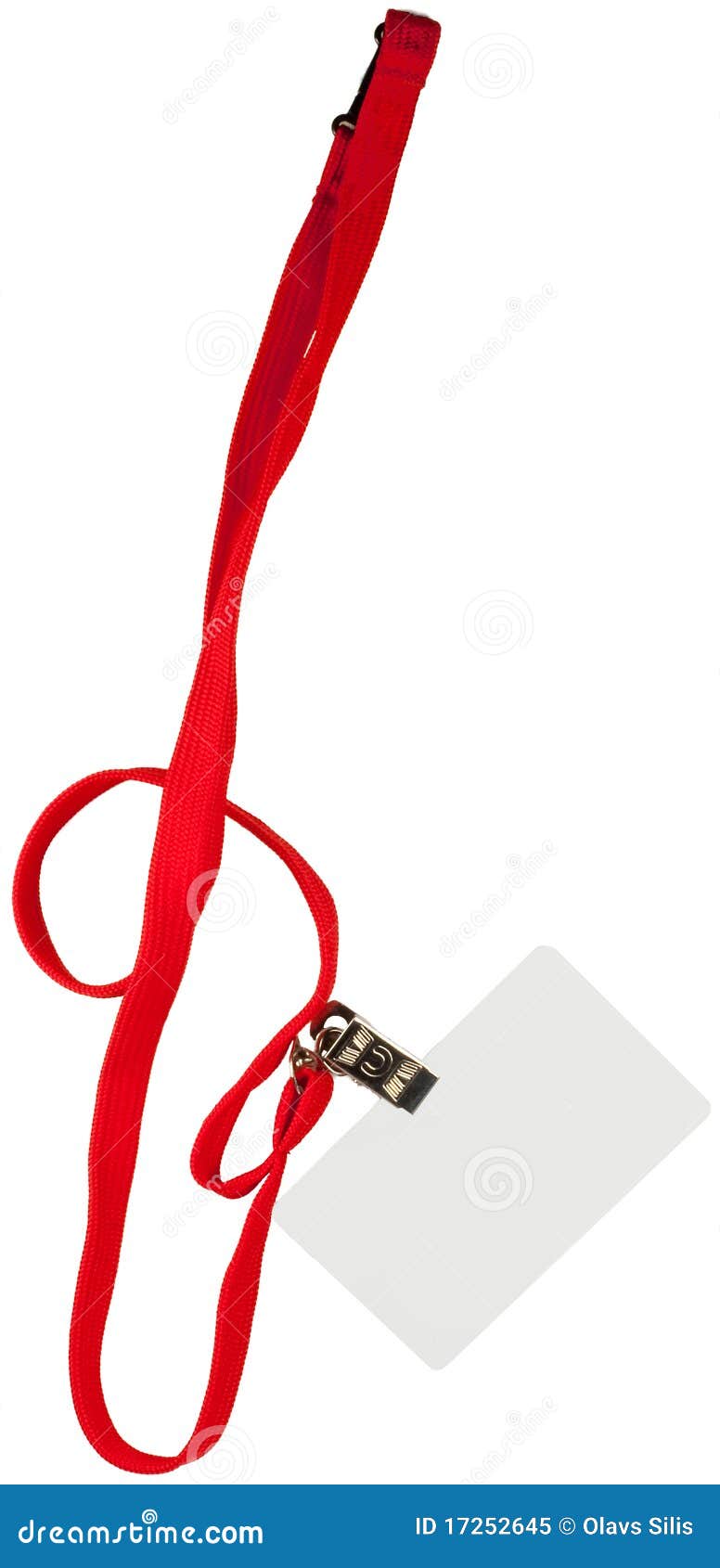 Blank Card on Lanyard stock image. Image of copy, badge - 17252645