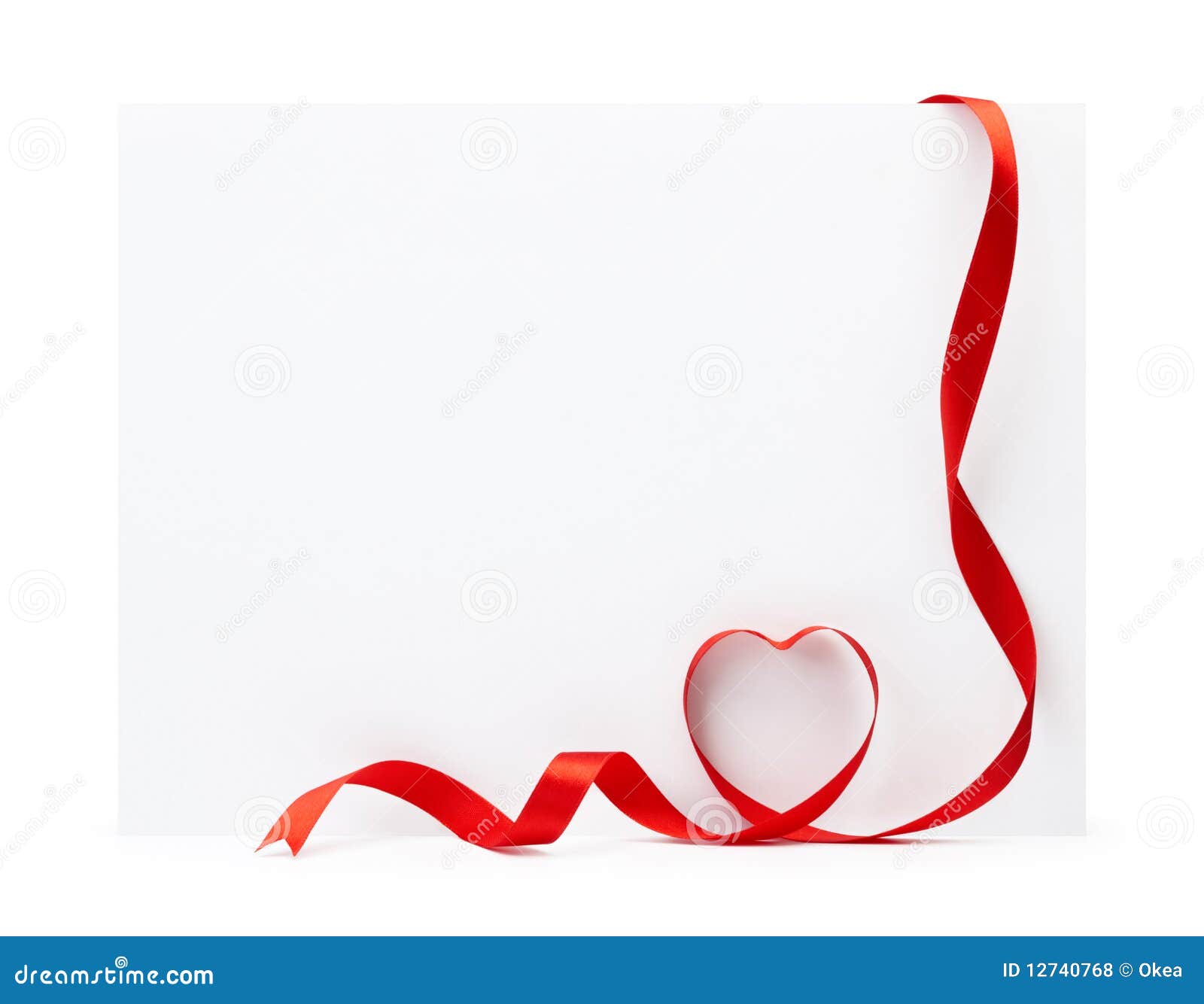 Blank Card With Ribbon Stock Photography | CartoonDealer.com #12740768