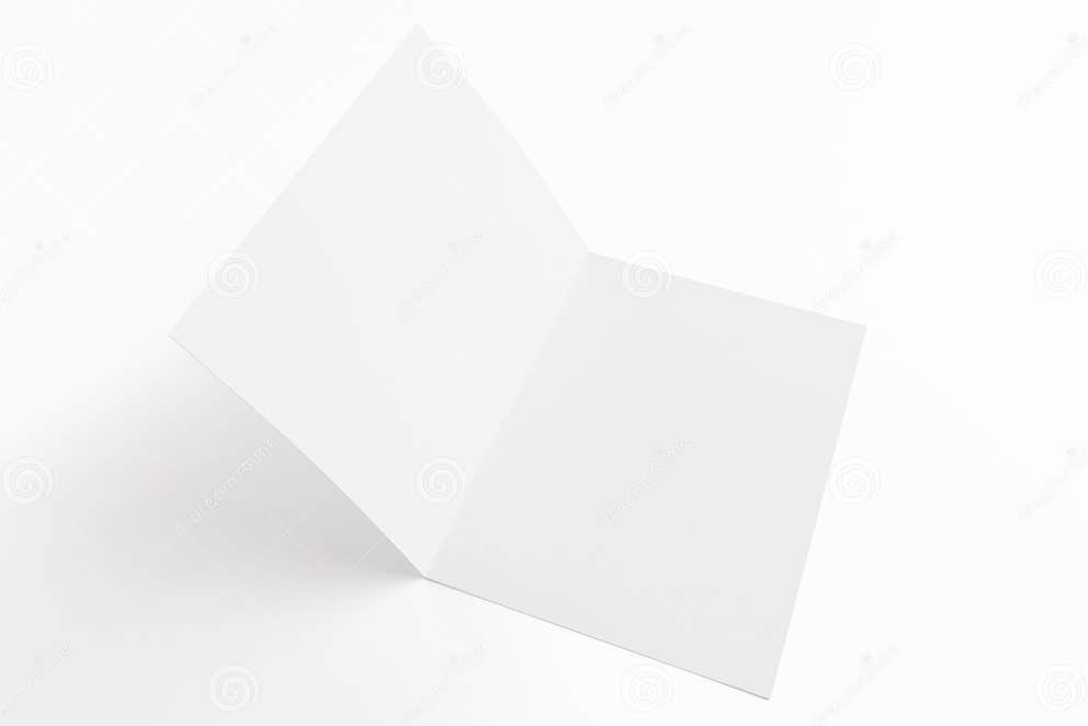 Blank card on white stock image. Image of page, presentation - 33958921