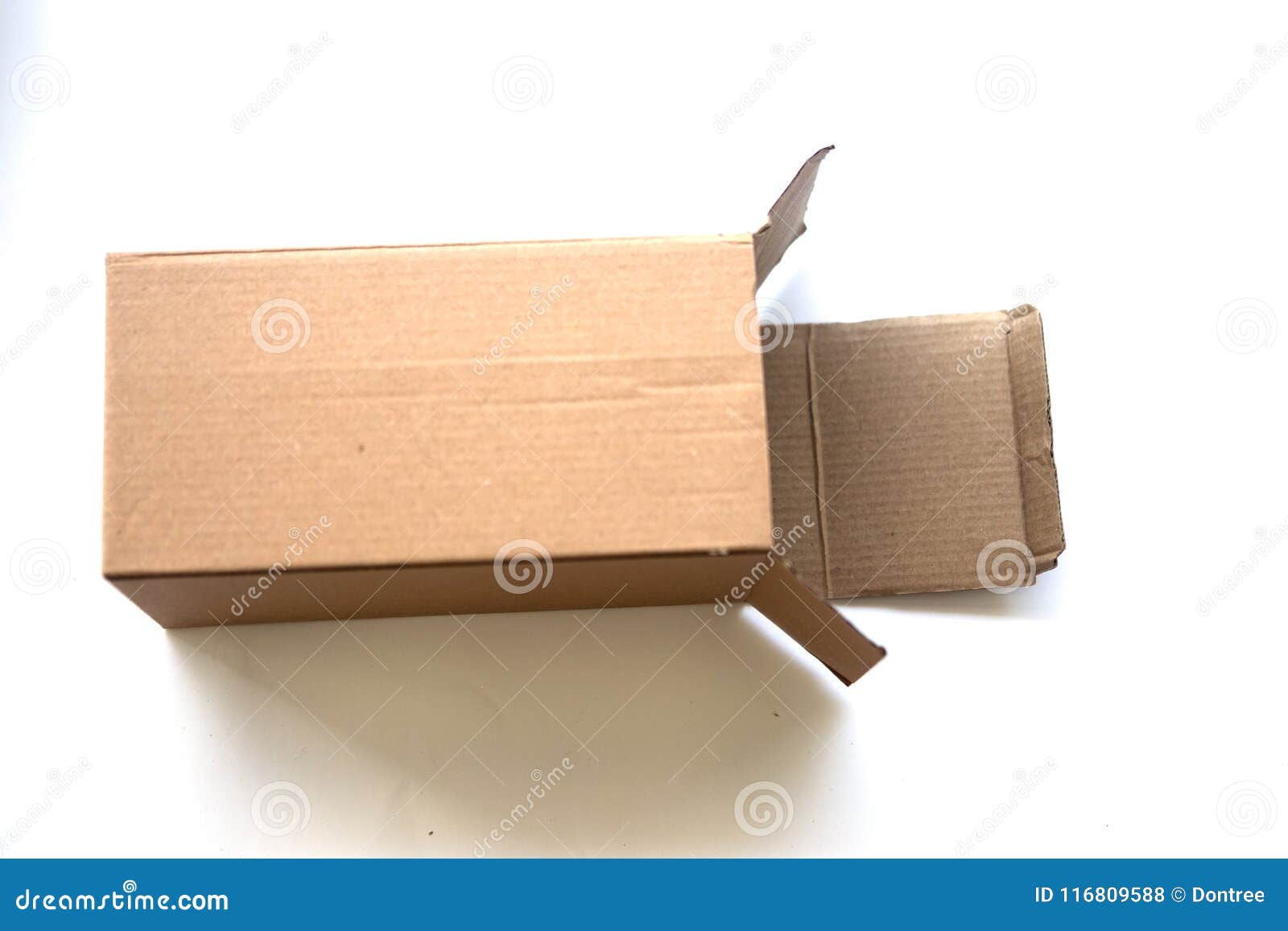 Blank cardboard box stock photo. Image of packing, brown - 116809588