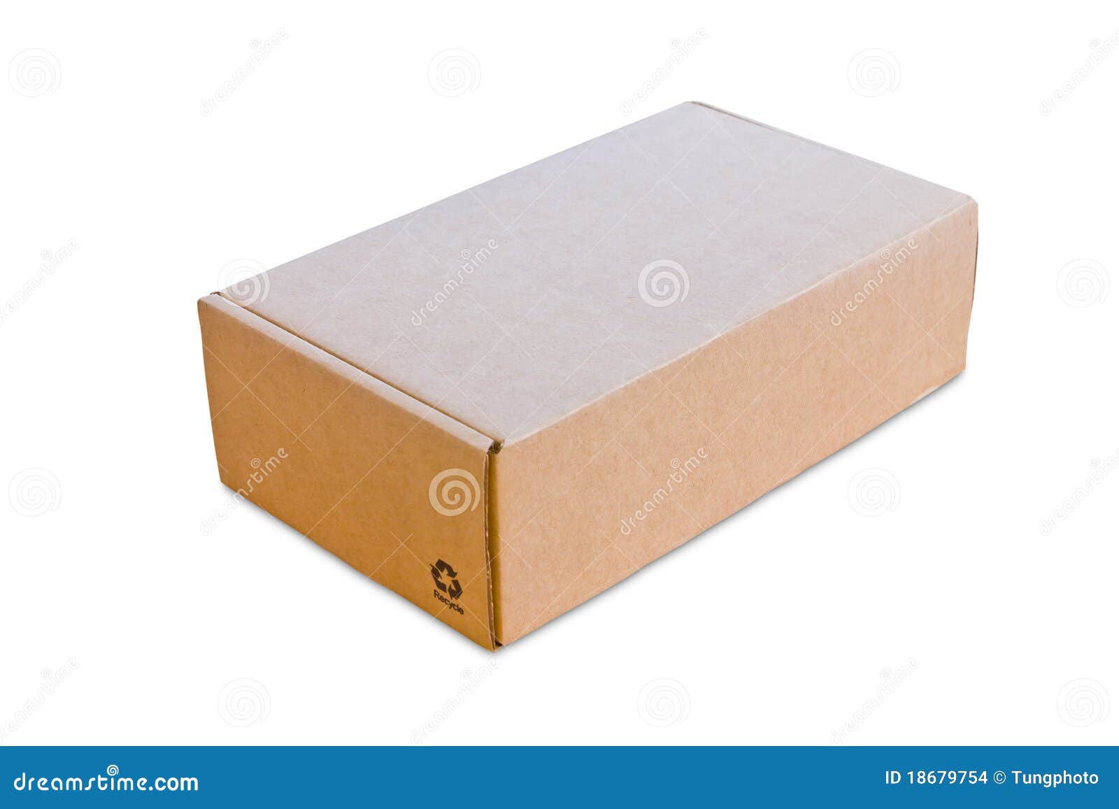 Blank Cardboard Box Isolated Stock Photo - Image of packaging, gift ...