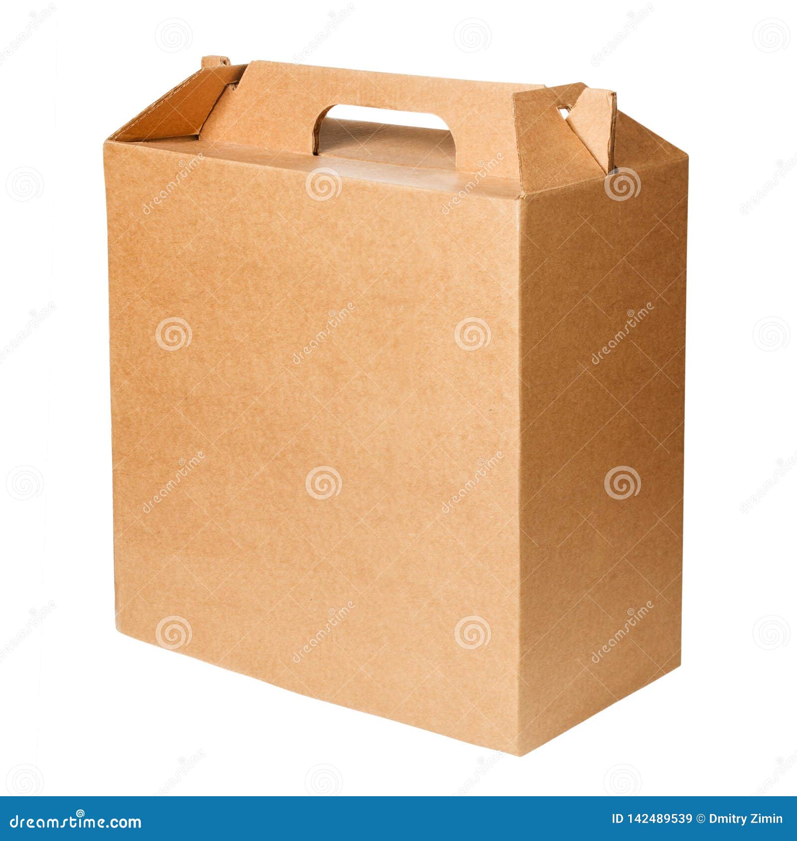 Blank Cardboard Box Isolated on White Background Stock Image - Image of ...