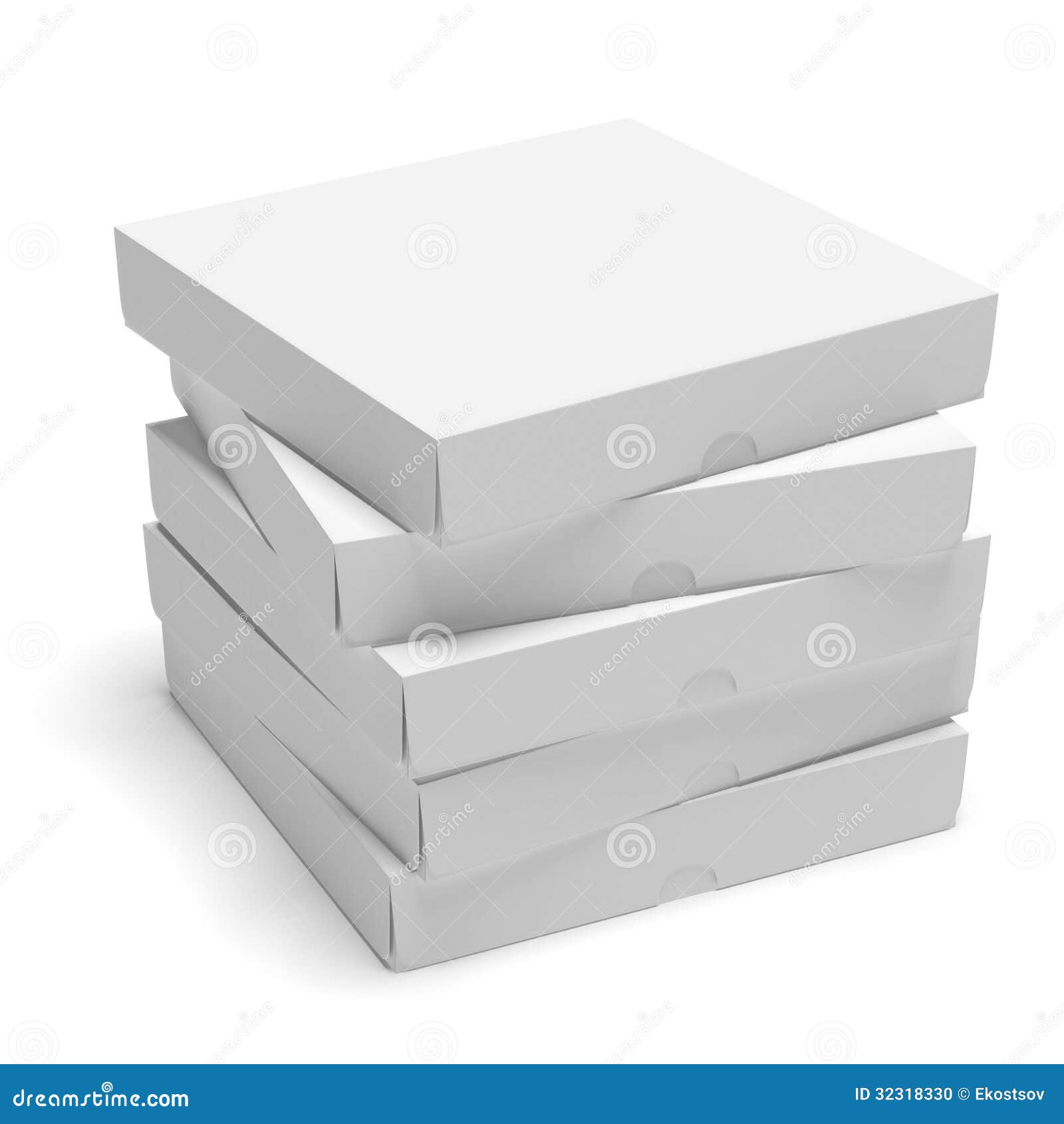 Blank Cardboard Package Boxes Mockup. Box Set. Three Templates, Layout ...