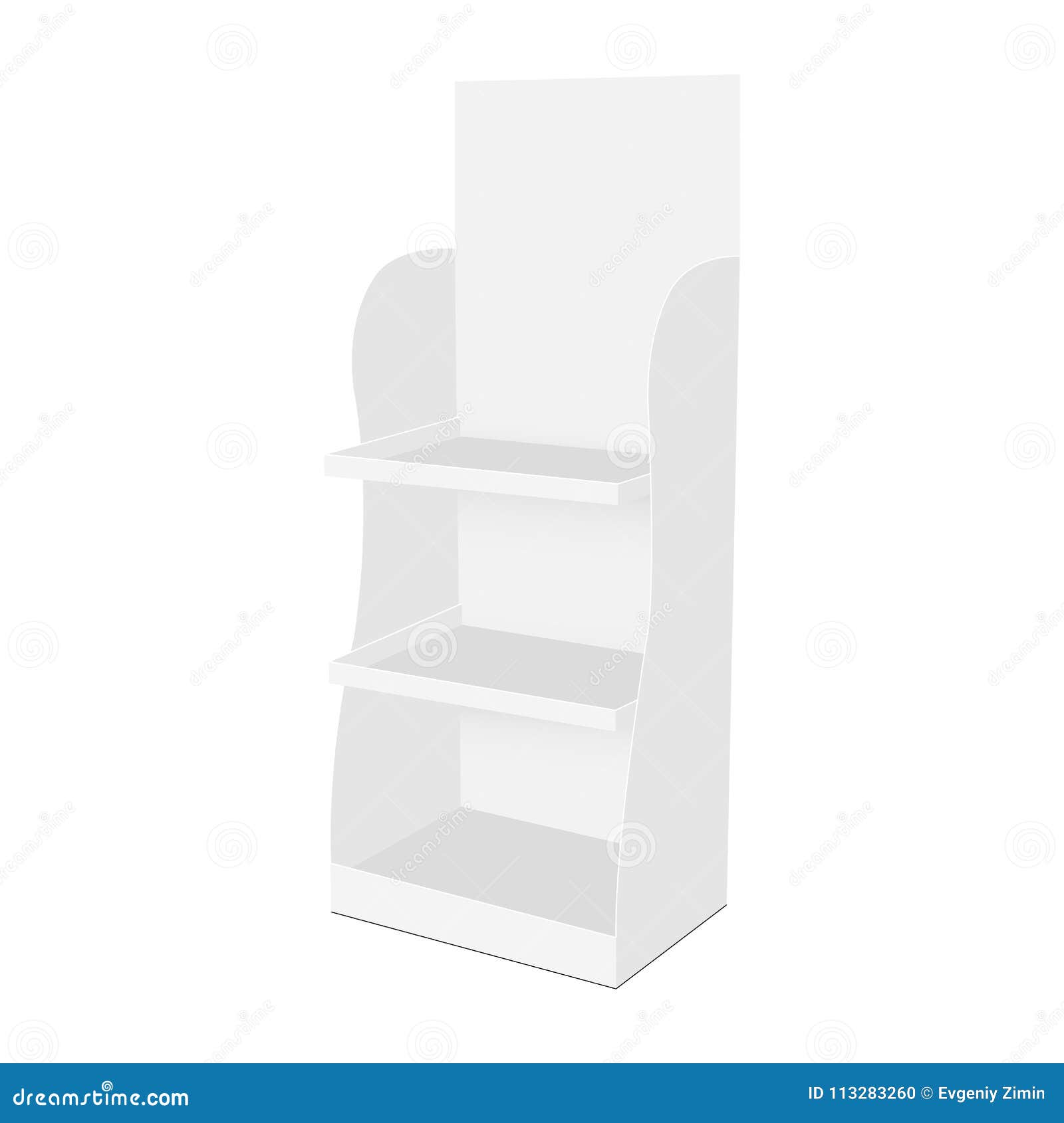 Blank Cardboard Display Rack Stock Vector - Illustration of view, white ...