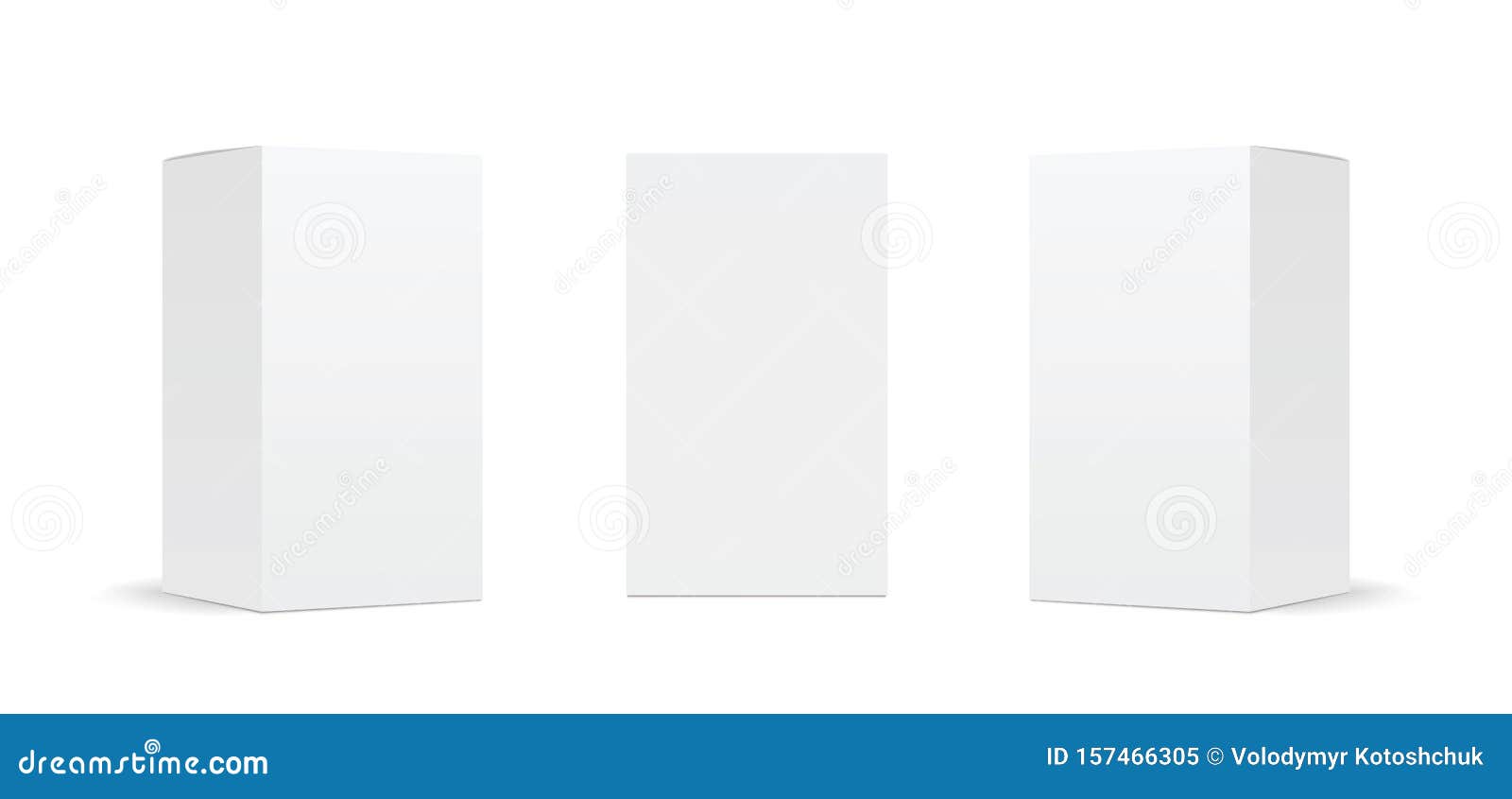 Blank Cardboard Package Boxes Mockup. Box Set Stock Illustration ...
