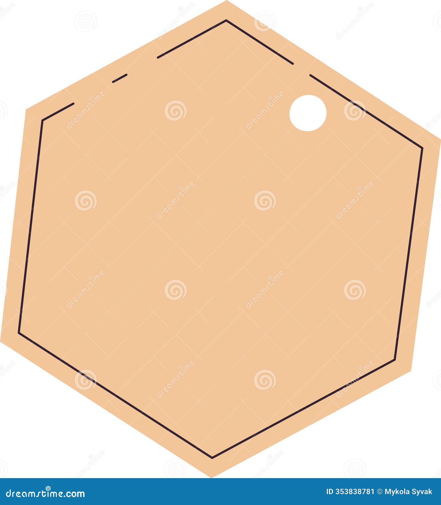 Blank Cardboard Paper Octagonal Price Tag Stock Illustration ...