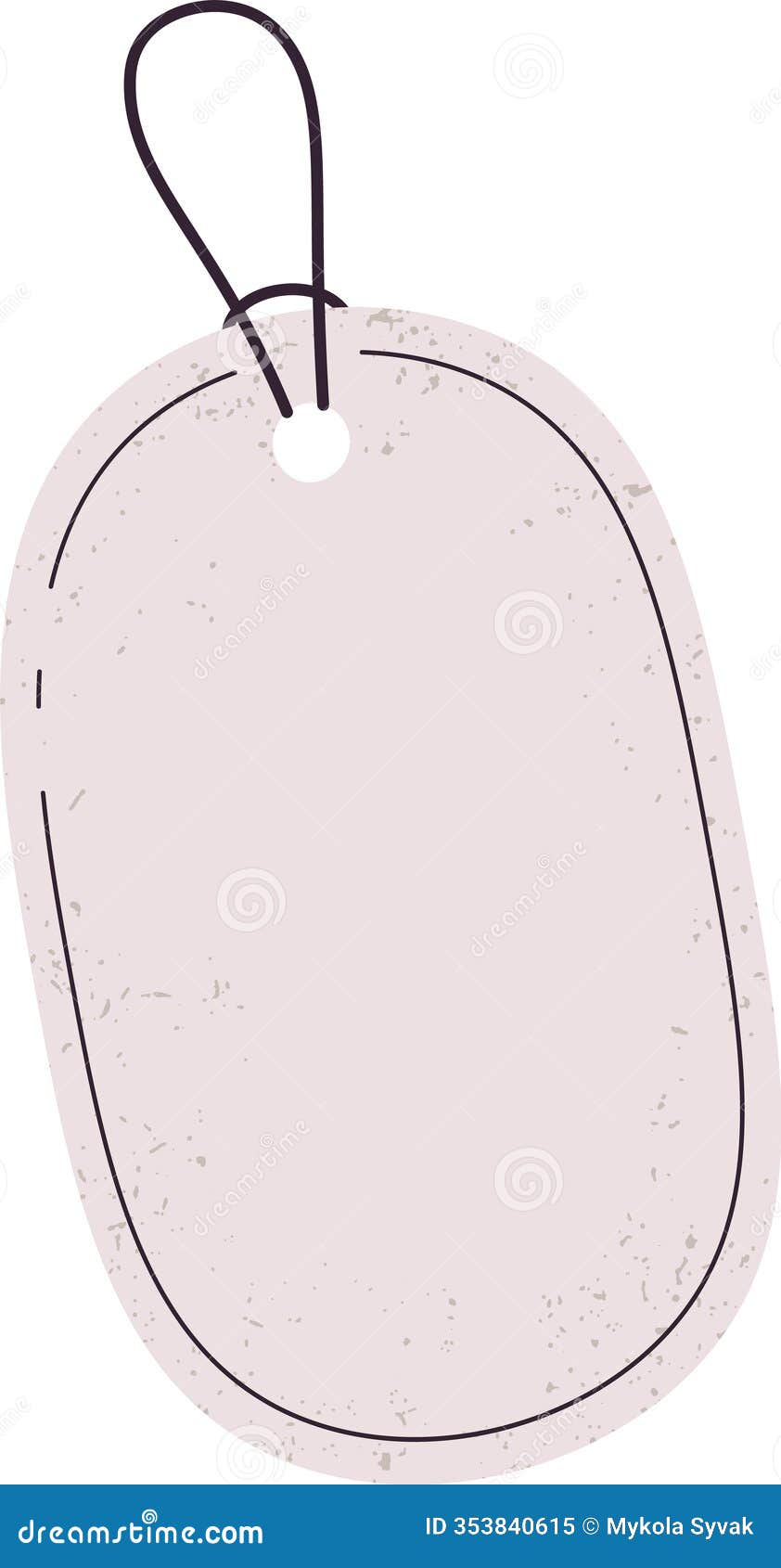 Blank Cardboard Paper Oval Price Tag Stock Illustration - Illustration ...