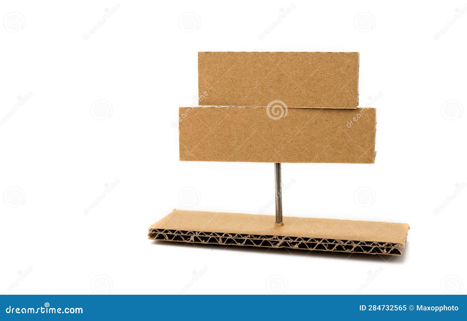 Blank Cardboard Sign on a White Background Stock Image - Image of blank ...