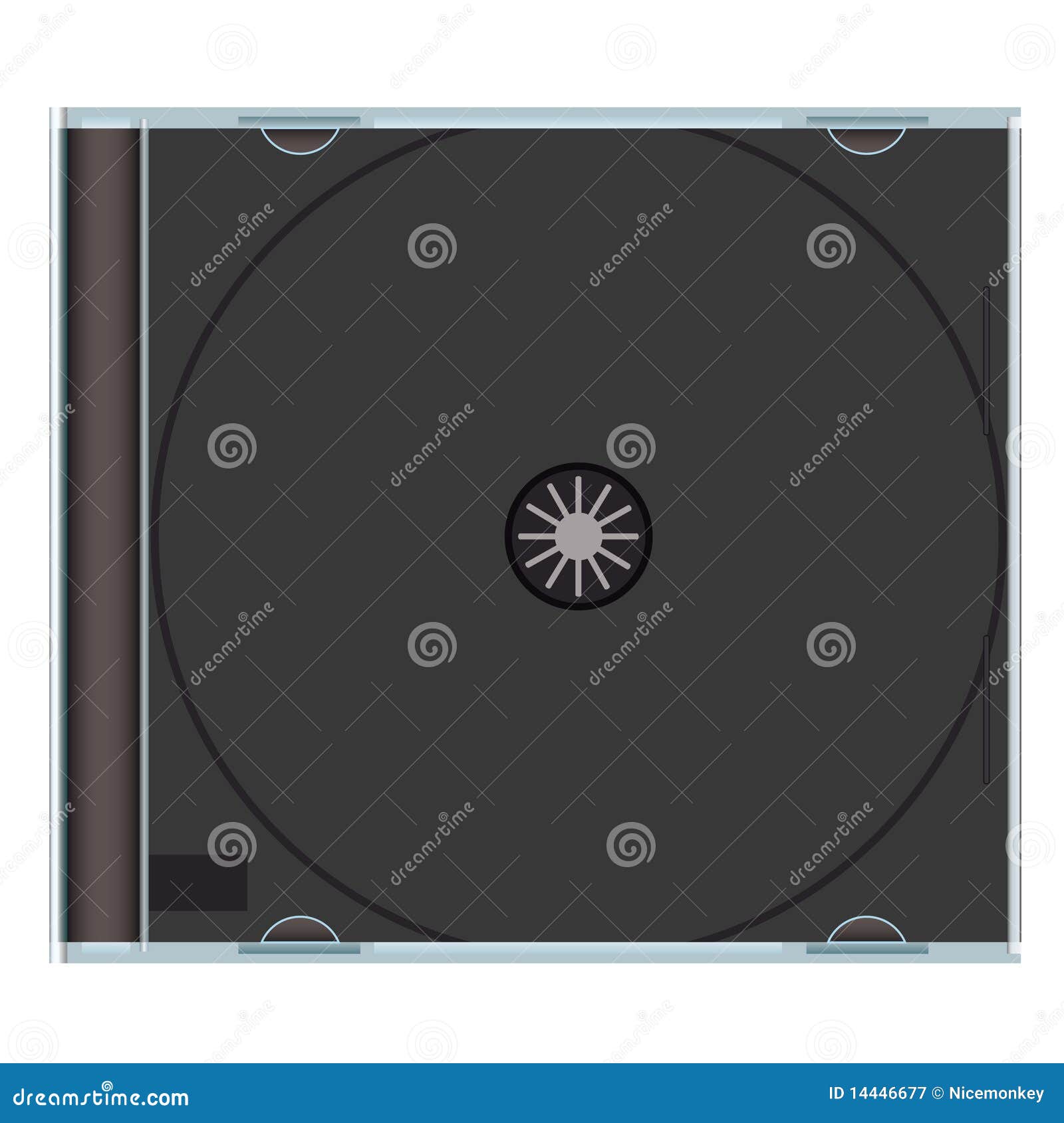 Blank cd case black stock vector. Illustration of black - 14446677