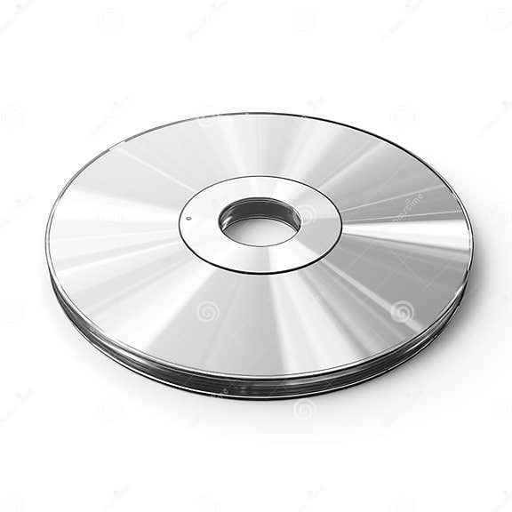 Blank CD Discs Stacked Neatly on a White Background, Ready for Data ...