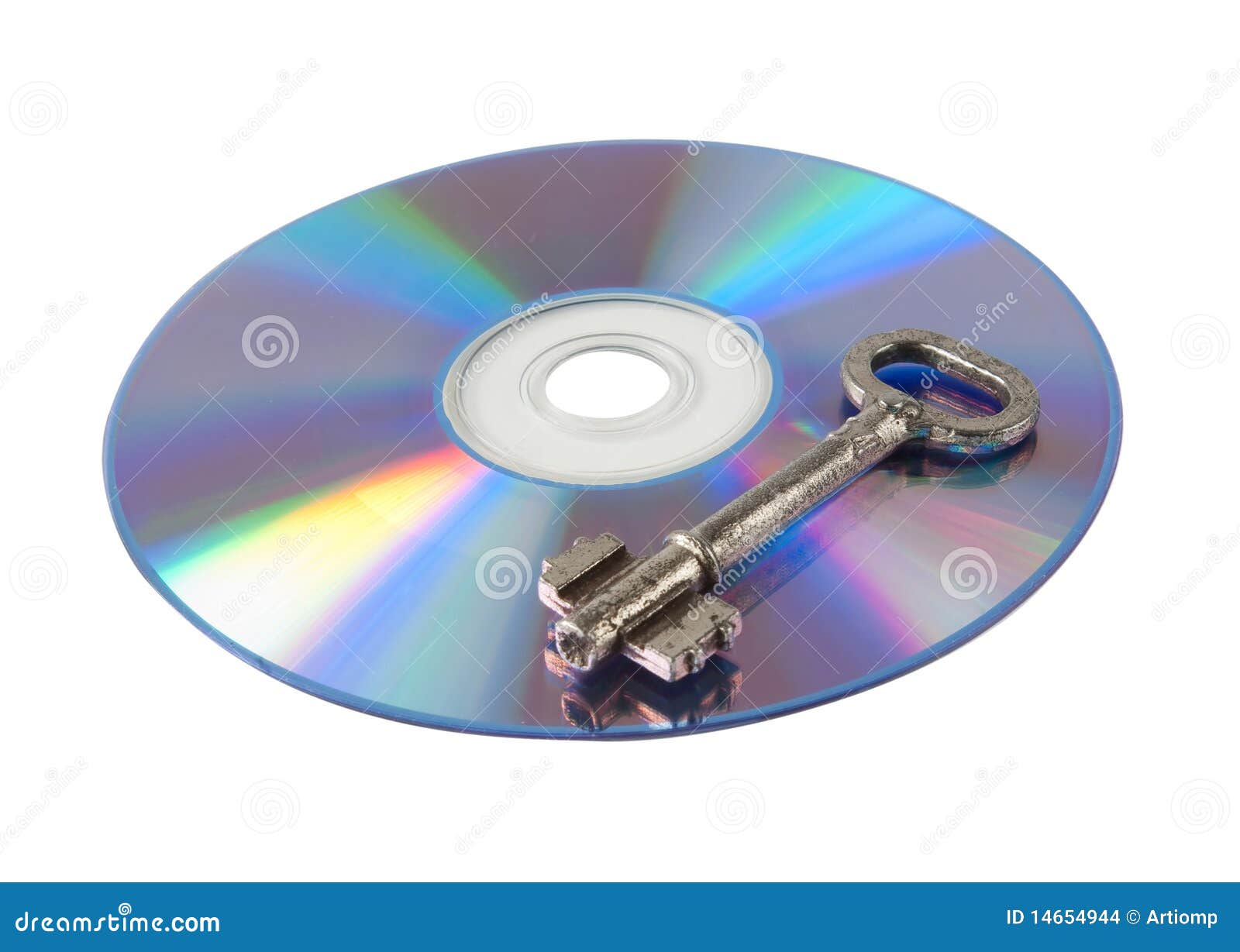Blank CD with key stock photo. Image of memories, accident - 14654944