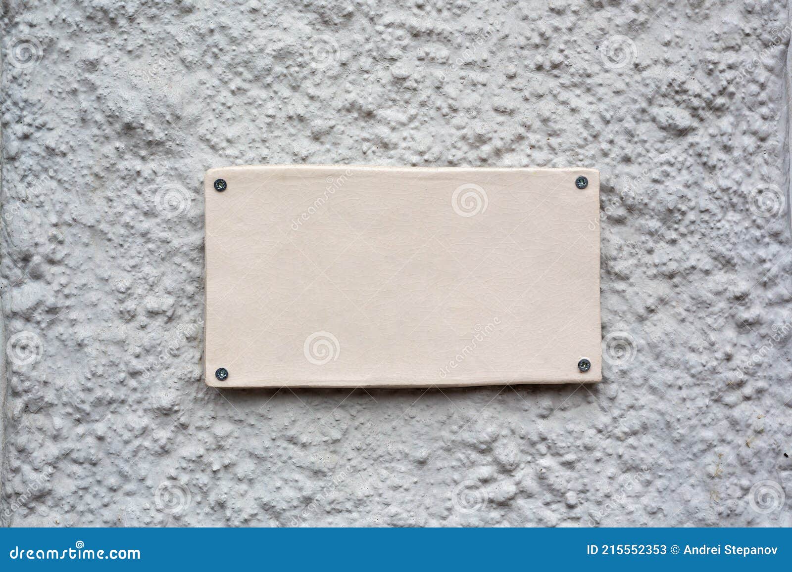 Blank Ceramic Sign on Gray Wall Background Stock Image - Image of ...