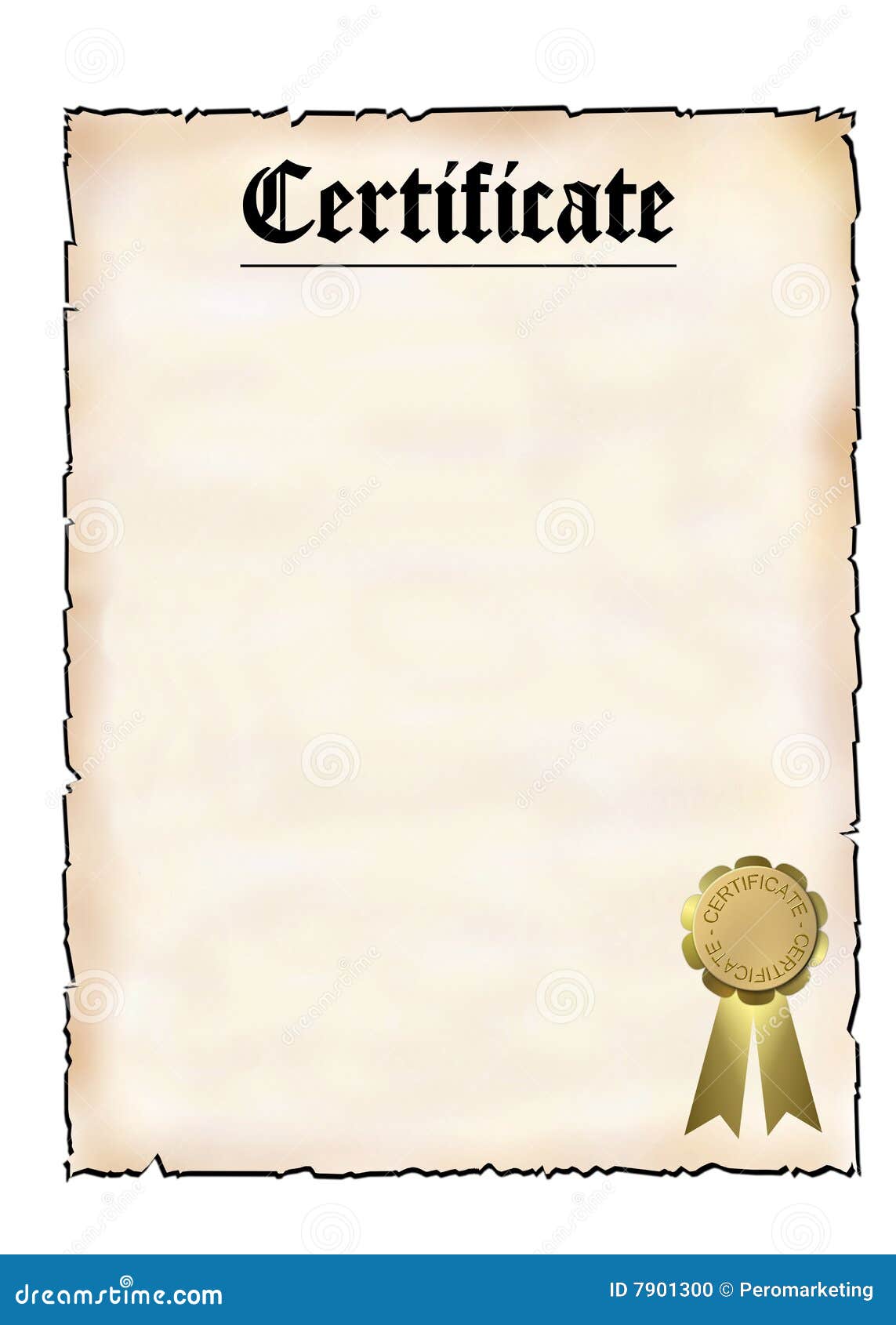 Blank Certificate stock illustration. Illustration of graphic - 7901300