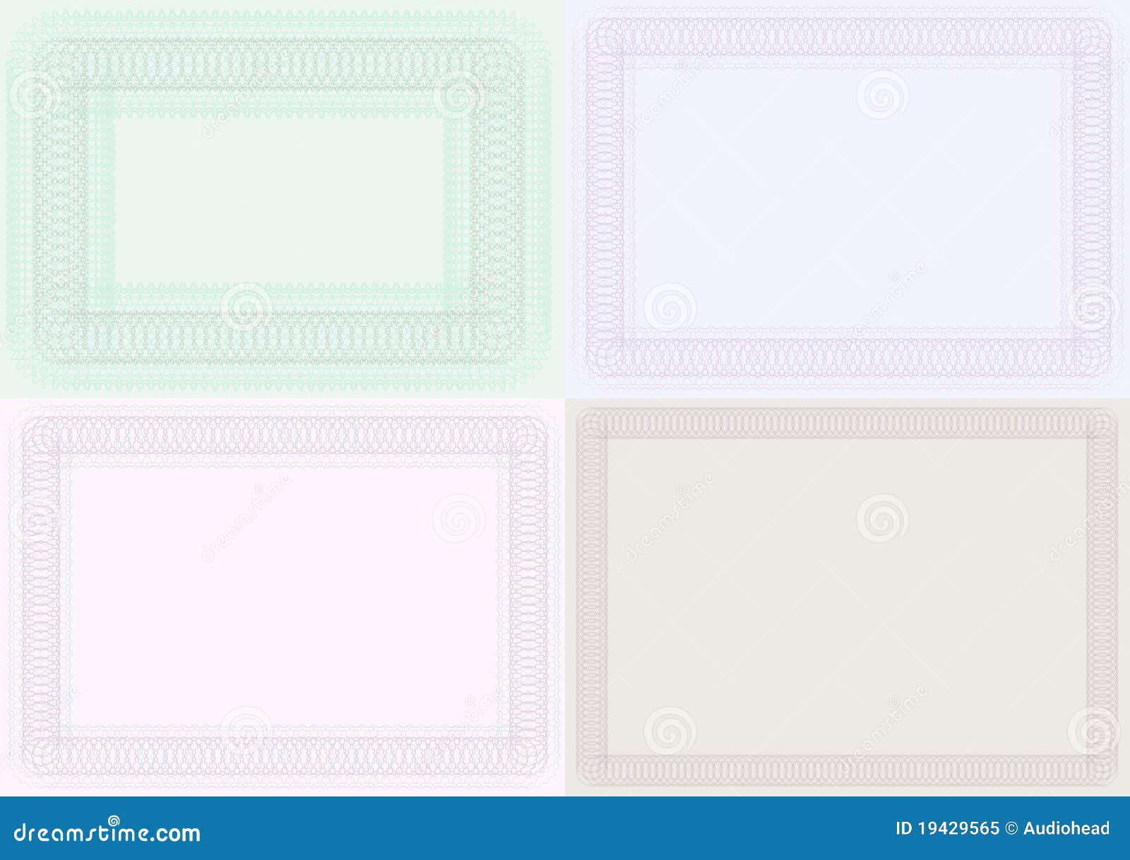 Blank Certificate Backgrounds Stock Vector - Illustration of copyspace ...