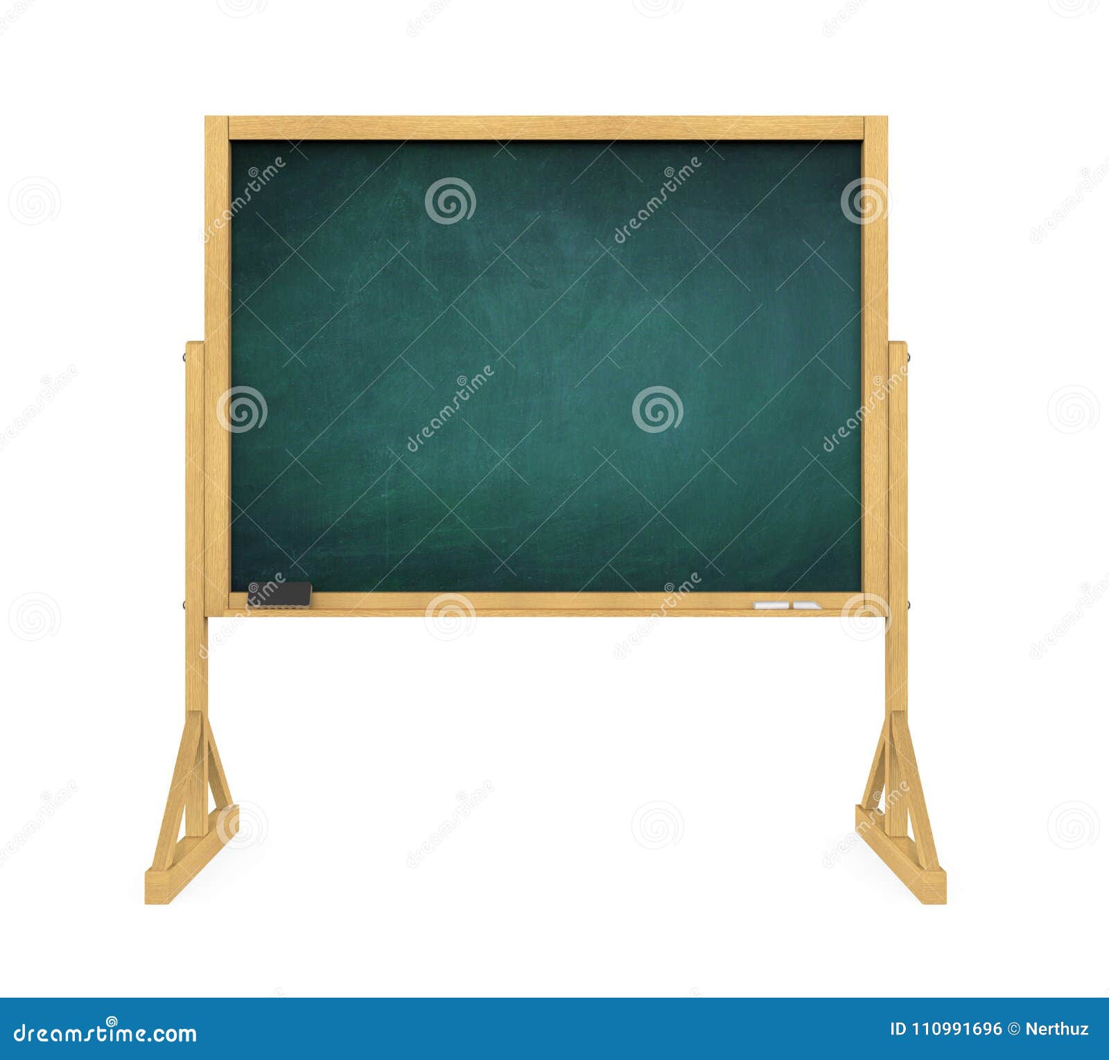 Blank Chalkboard Isolated stock photo. Image of frame - 110991696