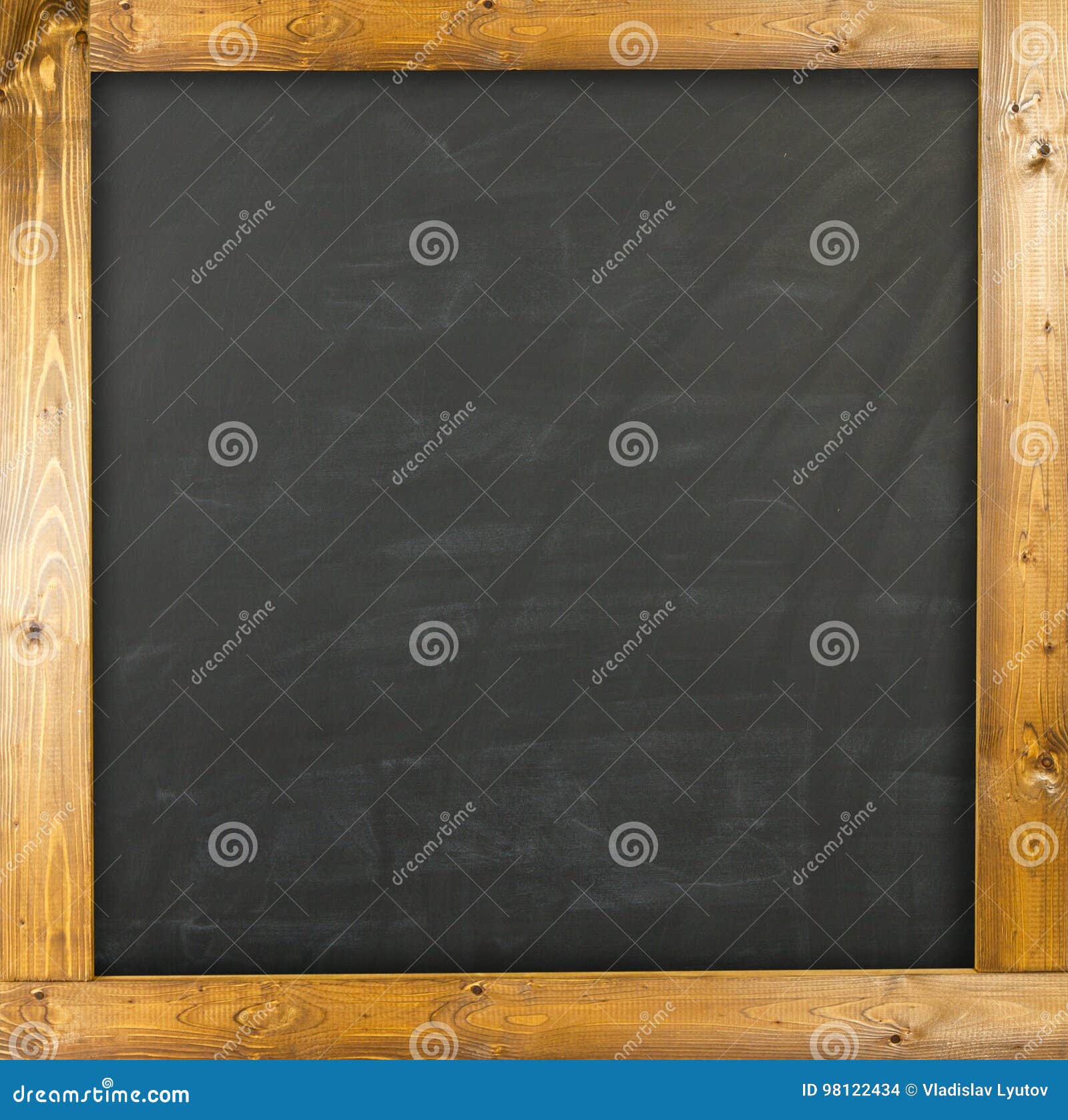 Blank Chalkboard with Wood Frame. Stock Photo - Image of empty ...