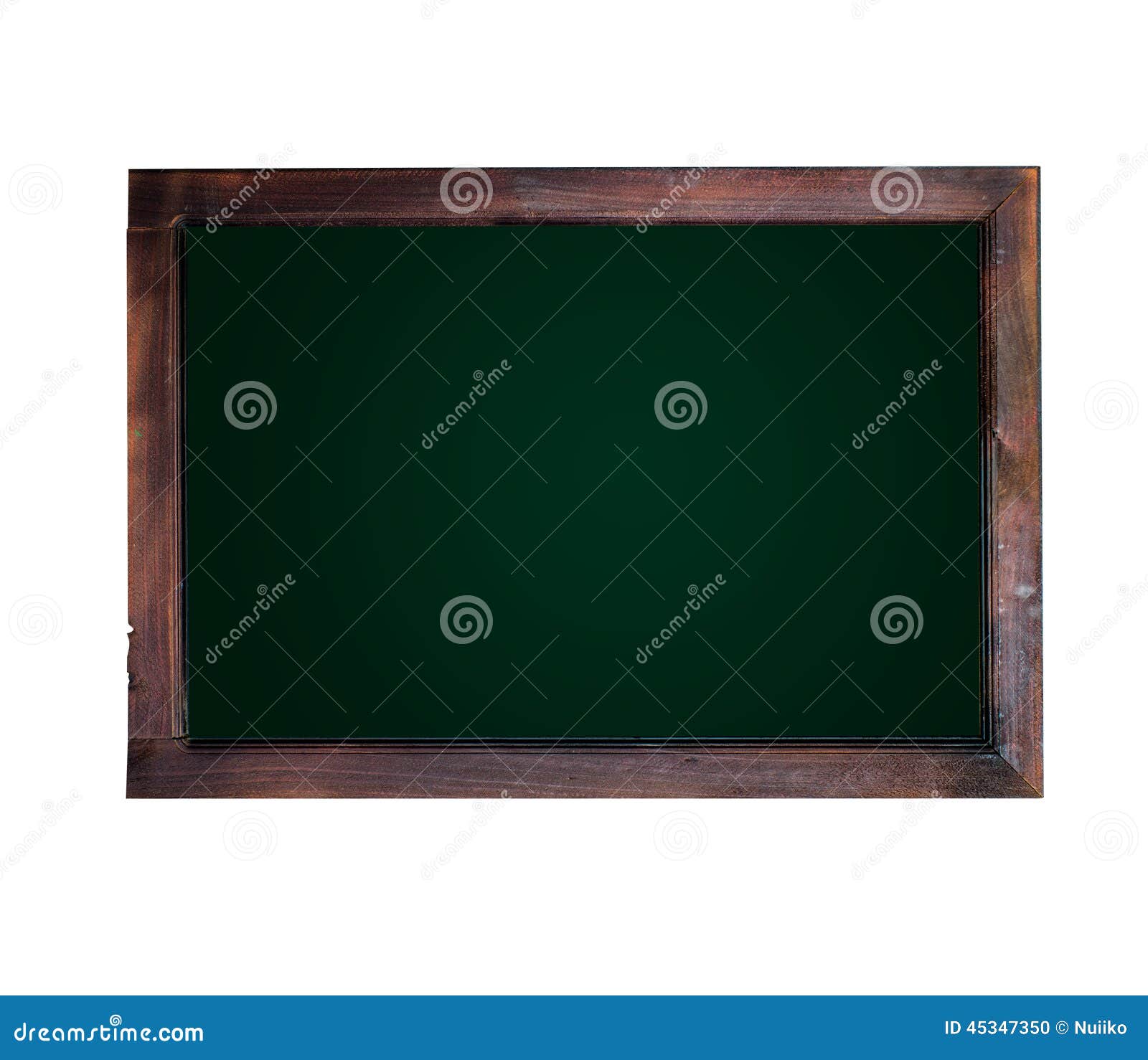 Blank Chalkboard and Wood Frame Isolated Stock Photo - Image of ...