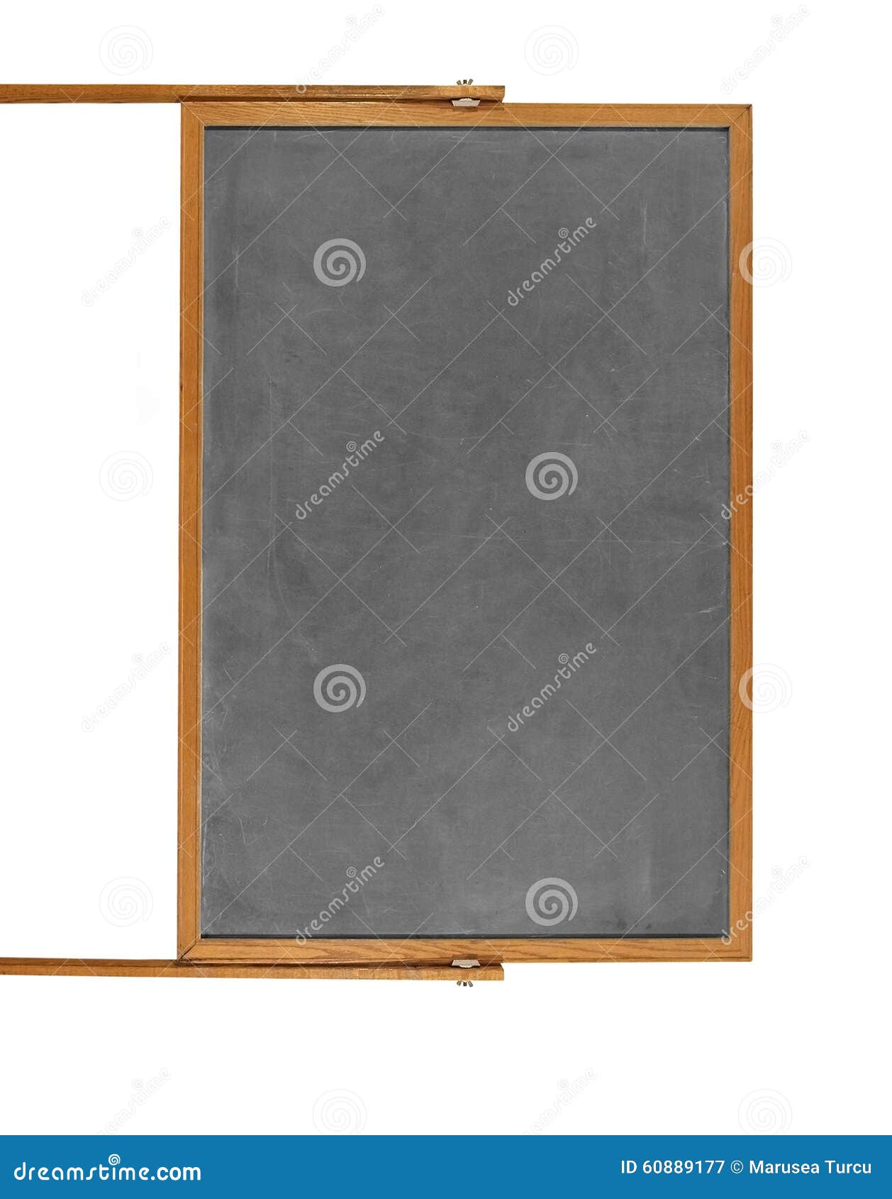 Blank Chalkboard in Wooden Frame Stock Image - Image of classroom ...