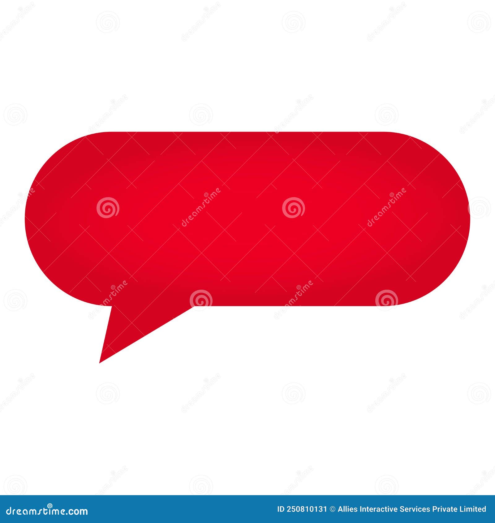 Blank Chat Box Element in Red Stock Illustration - Illustration of ...