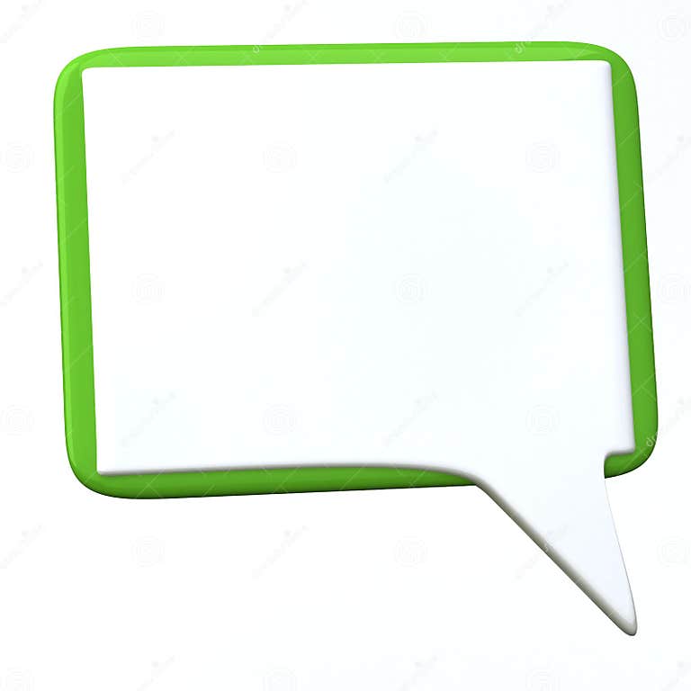 Blank chat icon 3d stock illustration. Illustration of media - 25136050