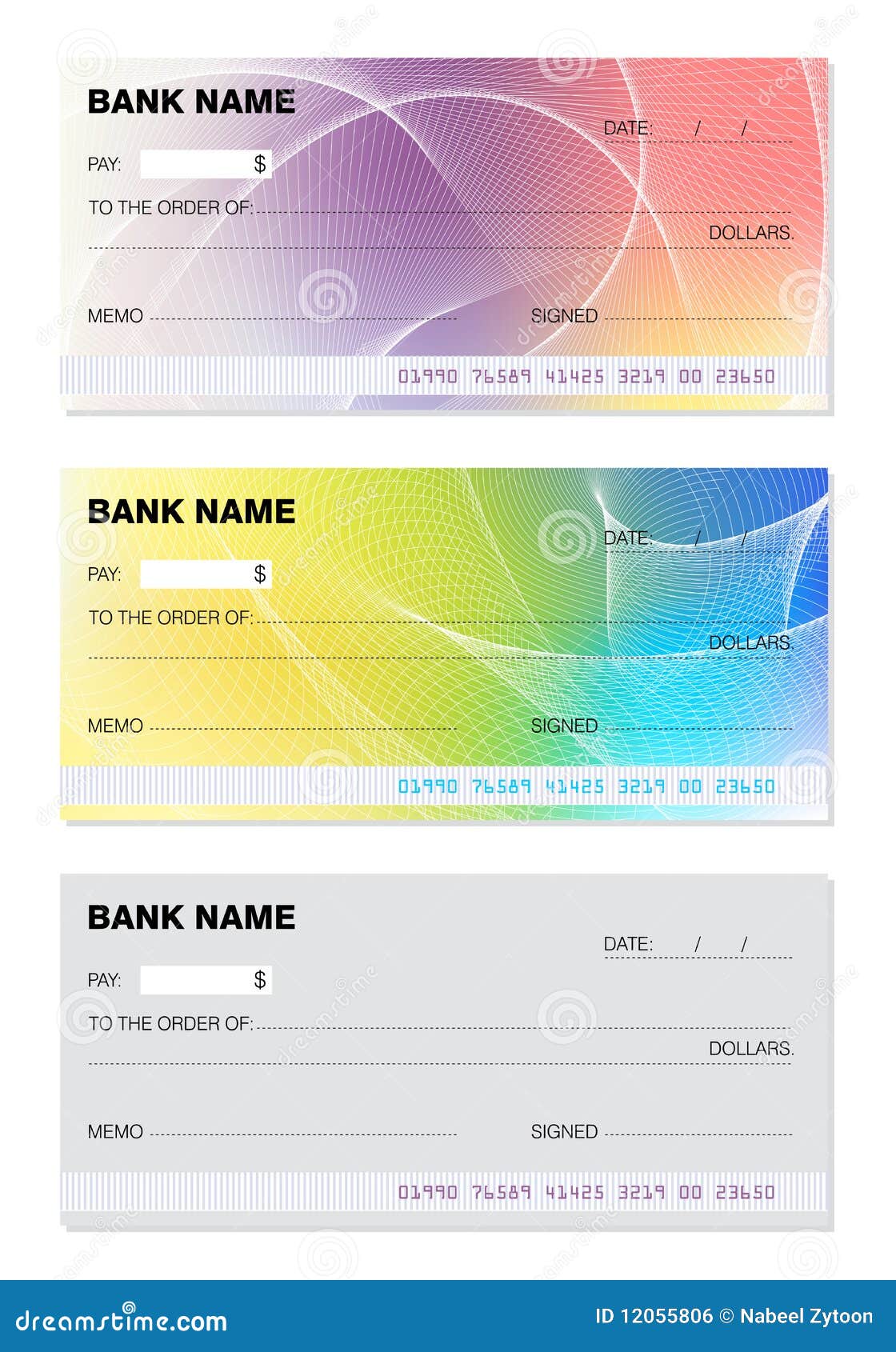 Blank check stock illustration. Illustration of financial - 12055806