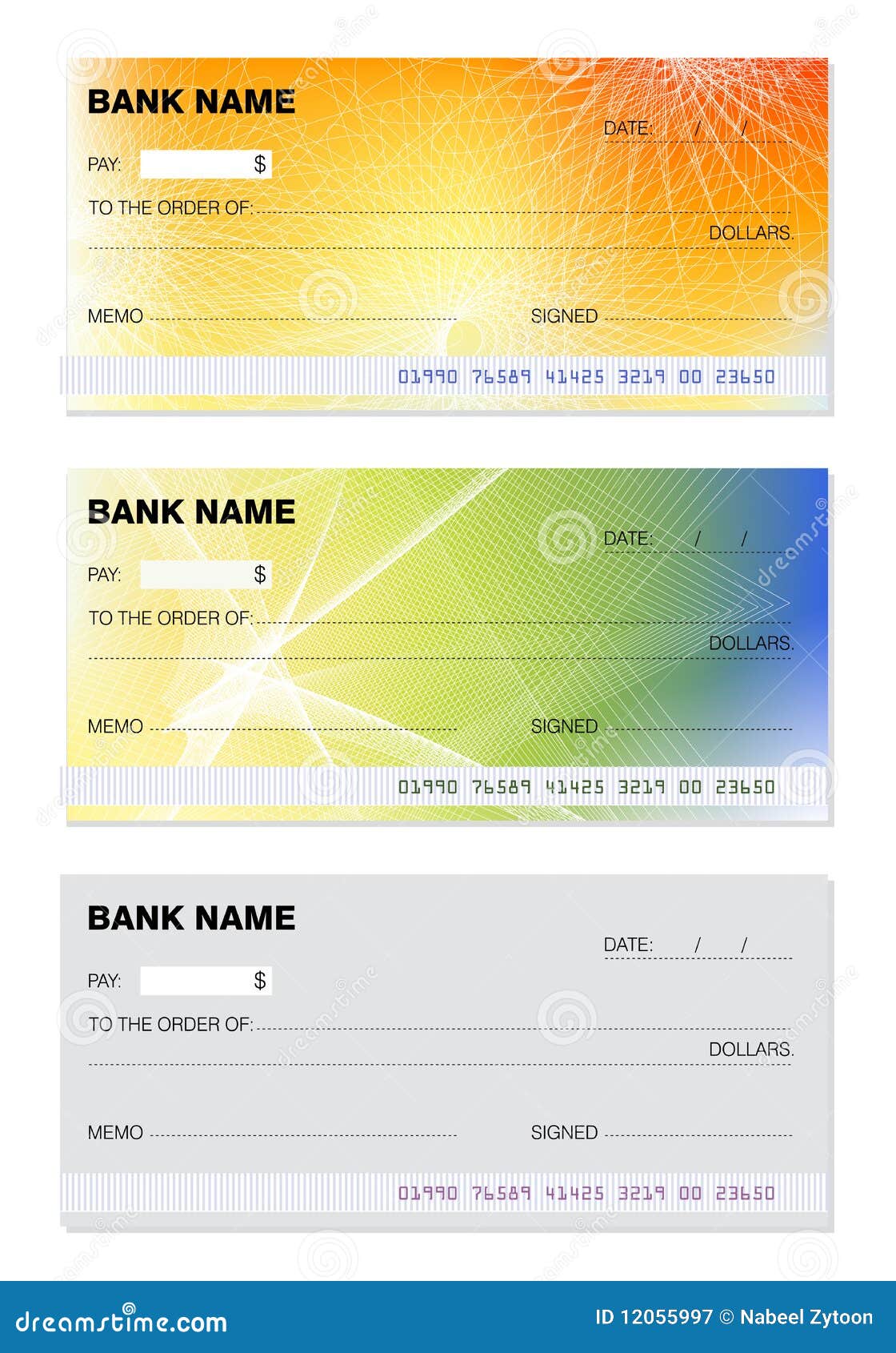 Blank check stock illustration. Illustration of generic - 12055997