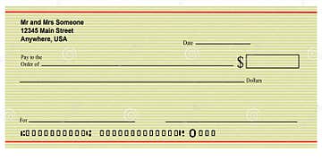 Blank Check stock illustration. Illustration of purchasing - 4237029