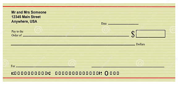 Blank Check stock illustration. Illustration of purchasing - 4237029
