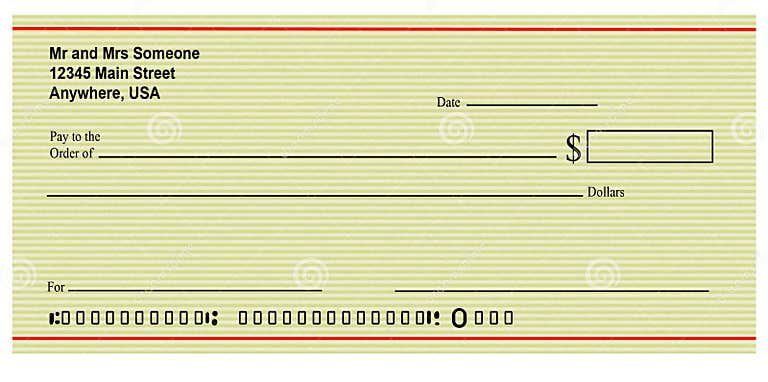 Blank Check stock illustration. Illustration of purchasing - 4237029