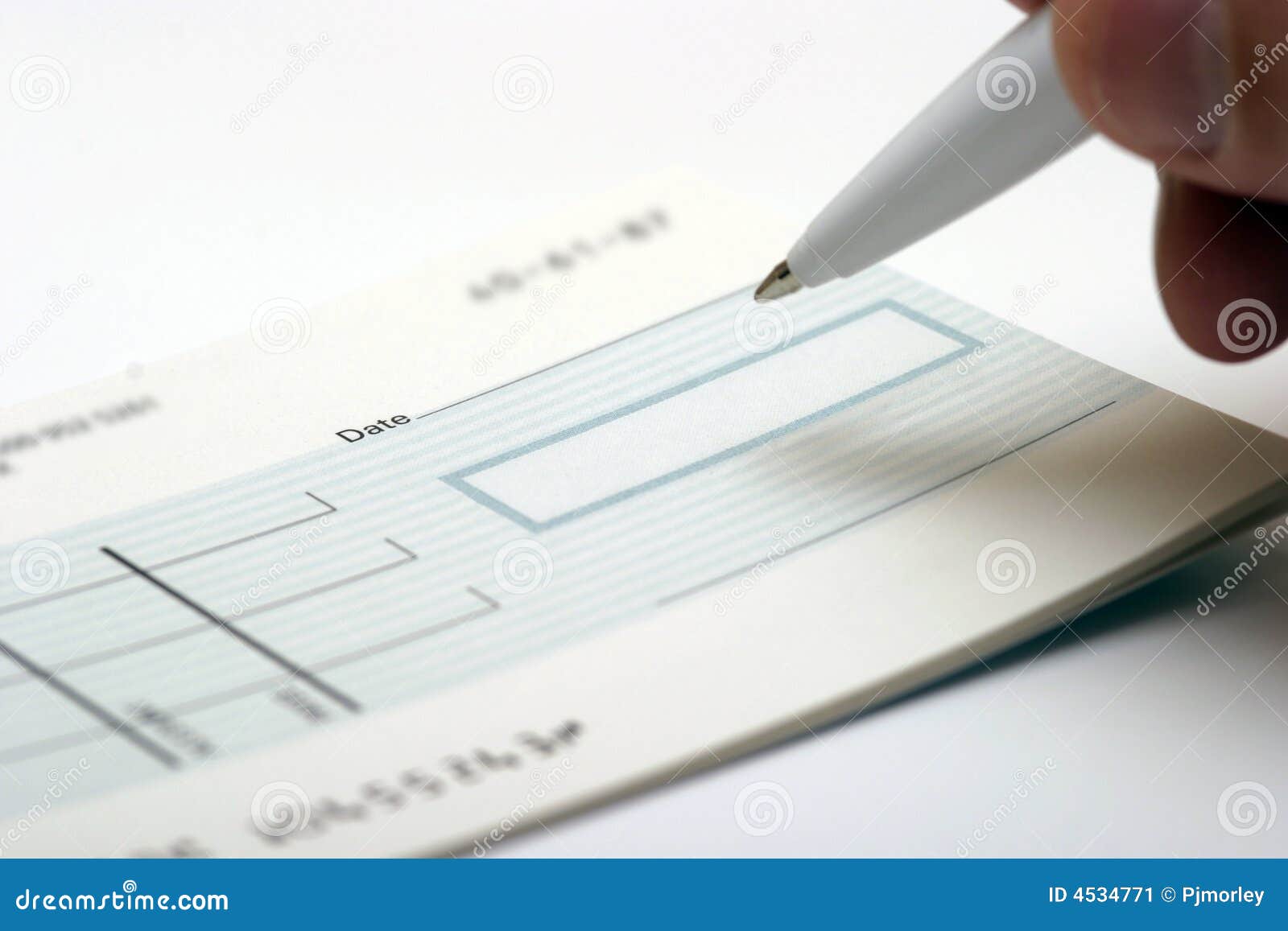 Blank Check stock image. Image of accounts, personal, debt - 4534771