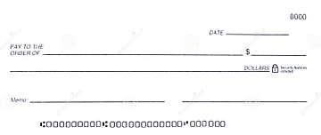 Blank Check stock photo. Image of personal, monetary, payment - 5534998