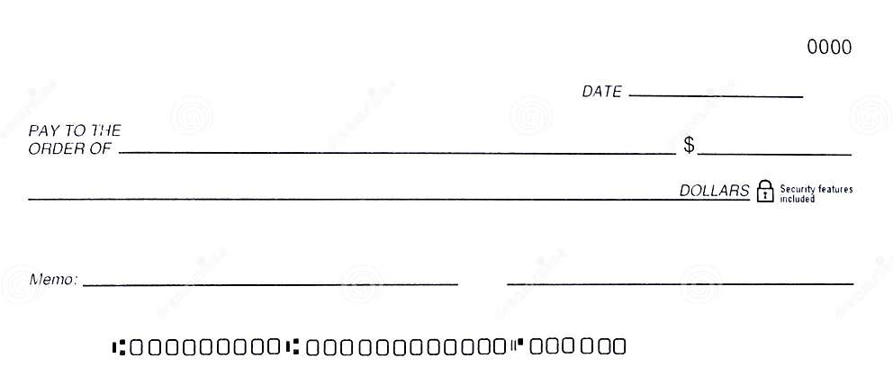 Blank Check stock photo. Image of personal, monetary, payment - 5534998