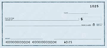 Blank Check with False Numbers Stock Photo - Image of financial ...
