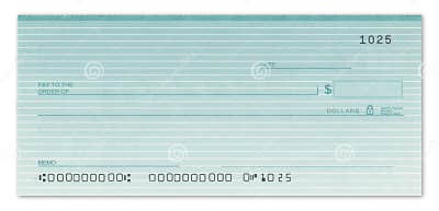 Blank Check with False Numbers Stock Photo - Image of personal ...