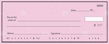 Blank Check with False Numbers Stock Illustration - Illustration of ...
