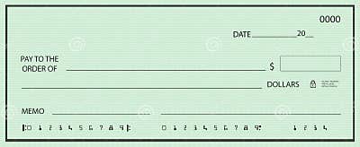 Blank Check with False Numbers Stock Illustration - Illustration of ...