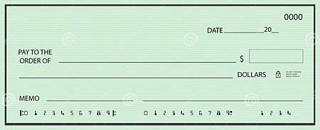 Blank Check with False Numbers Stock Illustration - Illustration of ...